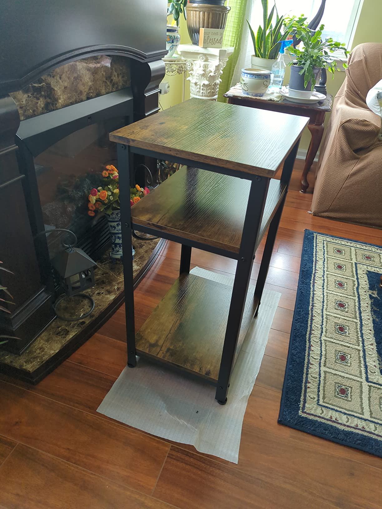 $8/mo - Finance Yaheetech Tall End Table, 30 in Industrial Side Table ...