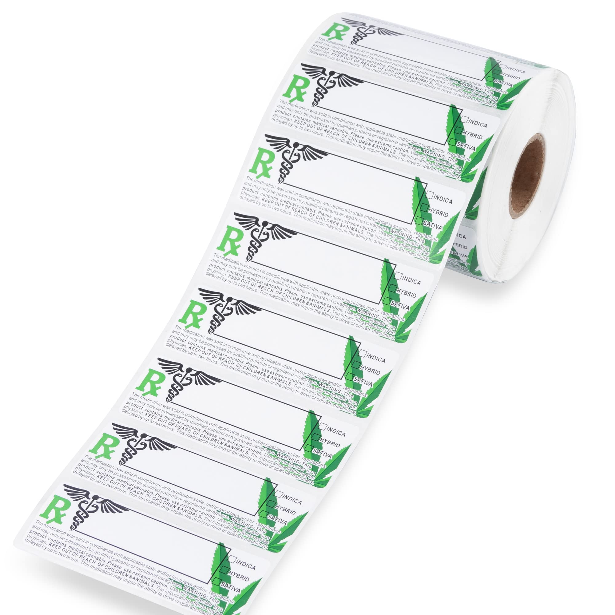 Buy Generic Medical Rx Leaf Labels 3x1 inches | 1000 Stickers Per Roll ...