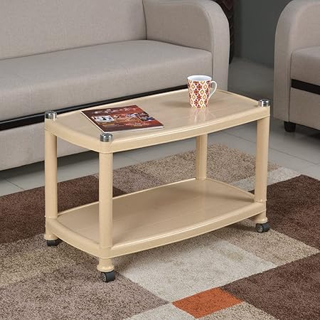 Nilkamal Plastic Centbl5 Contemporary Center Trolley Coffee Table/Tea ...