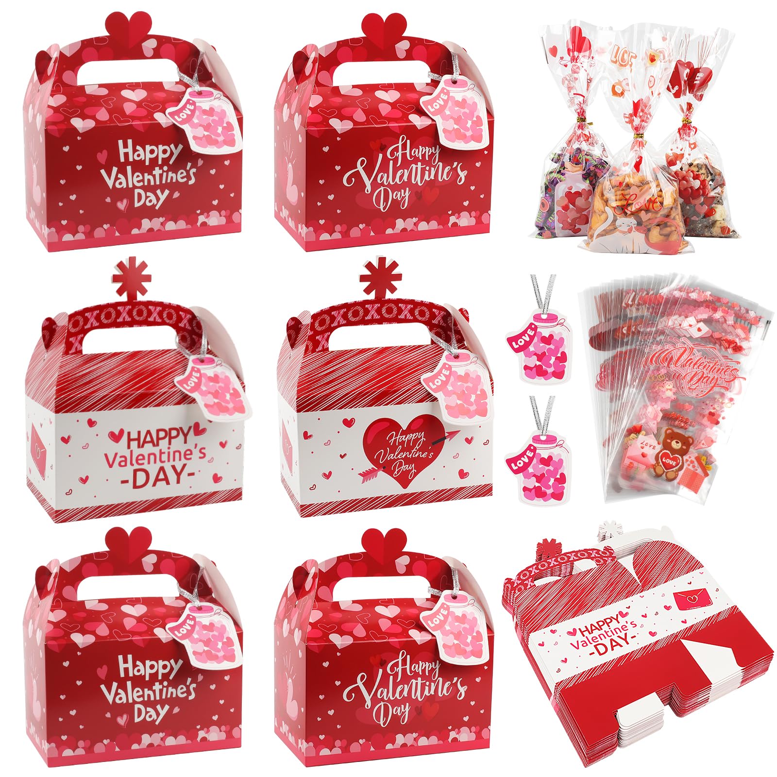 Amazon.com: Wlicon Valentine’s Day Gift Treat Boxes, 24 Pcs Valentines ...