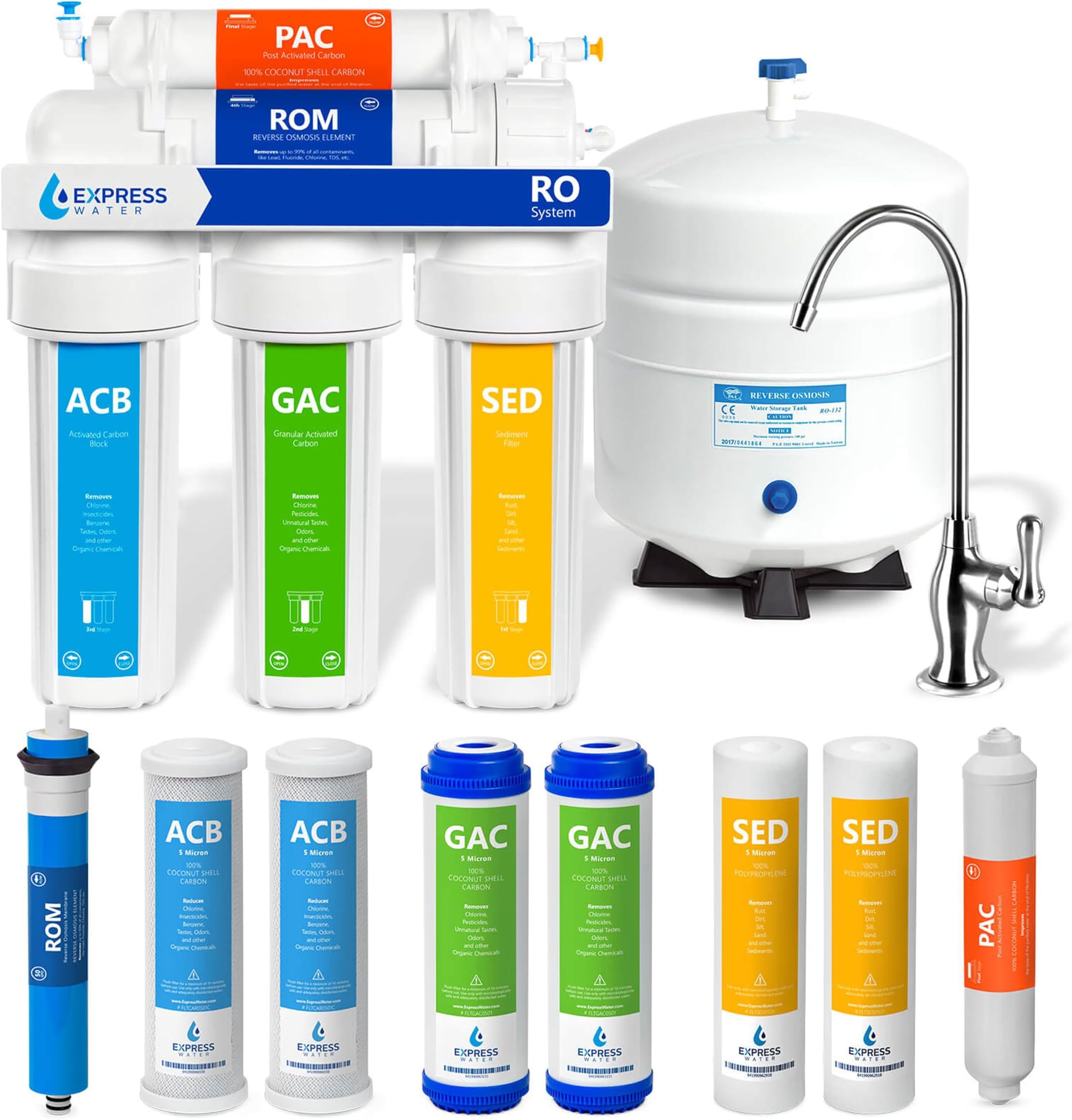 APEC TANK-14 14 Gallon Pre-pressurized Reverse Osmosis Water Storage ...
