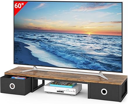 Amazon.com: YAOHUOO 45" Large TV Riser with Fabric Drawers for 32-60 ...