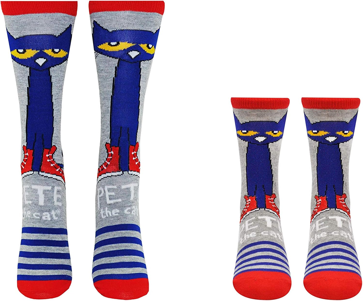 Amazon.com: Pete the Cat Socks (Adult & Youth) (2 Pair) - Gifts Crew ...