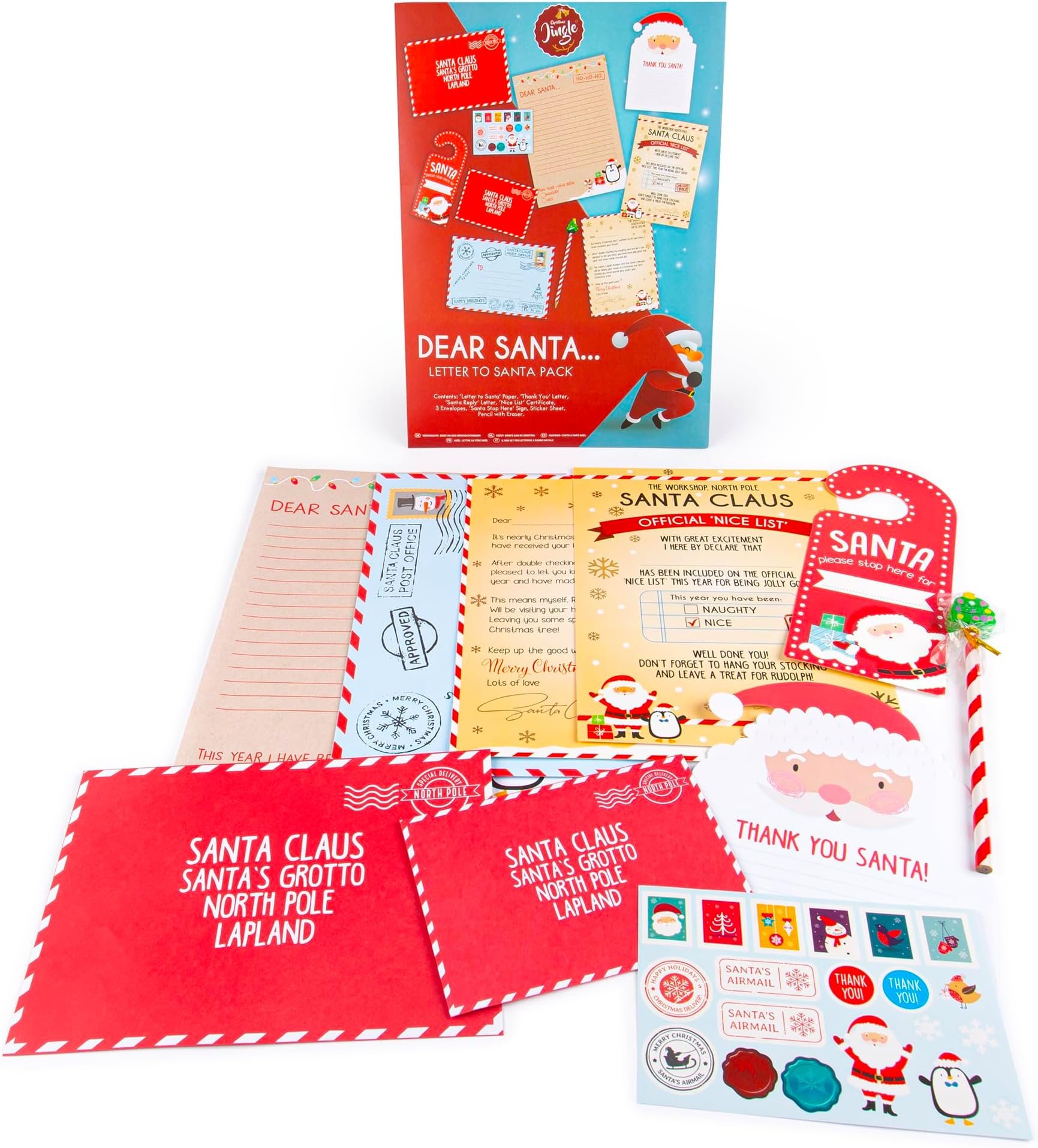 VEYLIN Letter to Santa Kit, 7PCS Letter to Santa Includes Letter ...