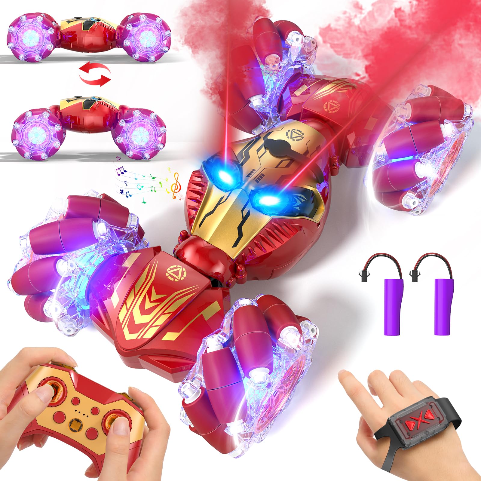 Amazon.com: Remote Control Car Gesture Sensing RC Stunt Car Toys for ...