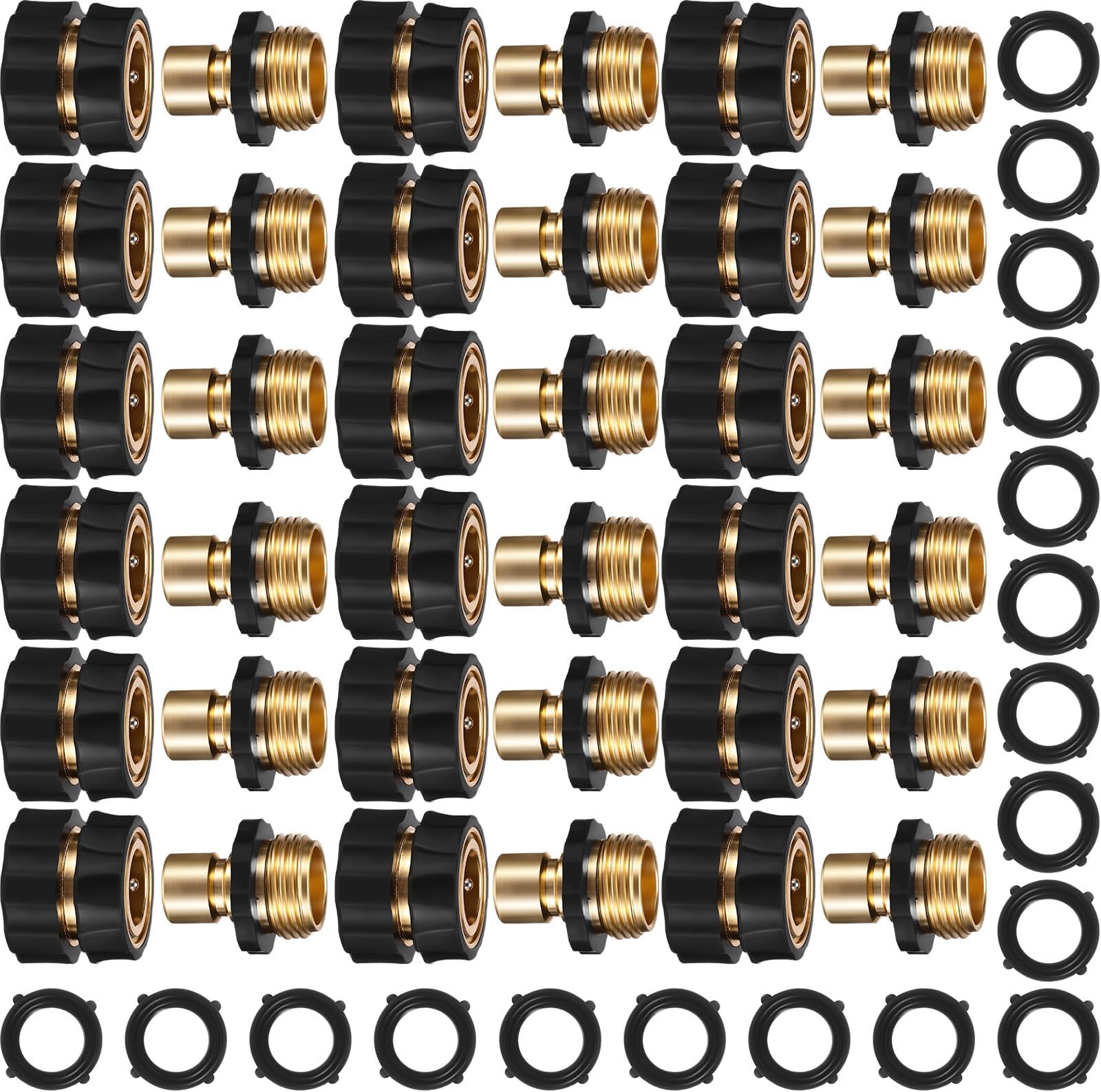 Amazon.com : Pelopy 18 Set 3/4 Inch Garden Hose Quick Connector Garden ...