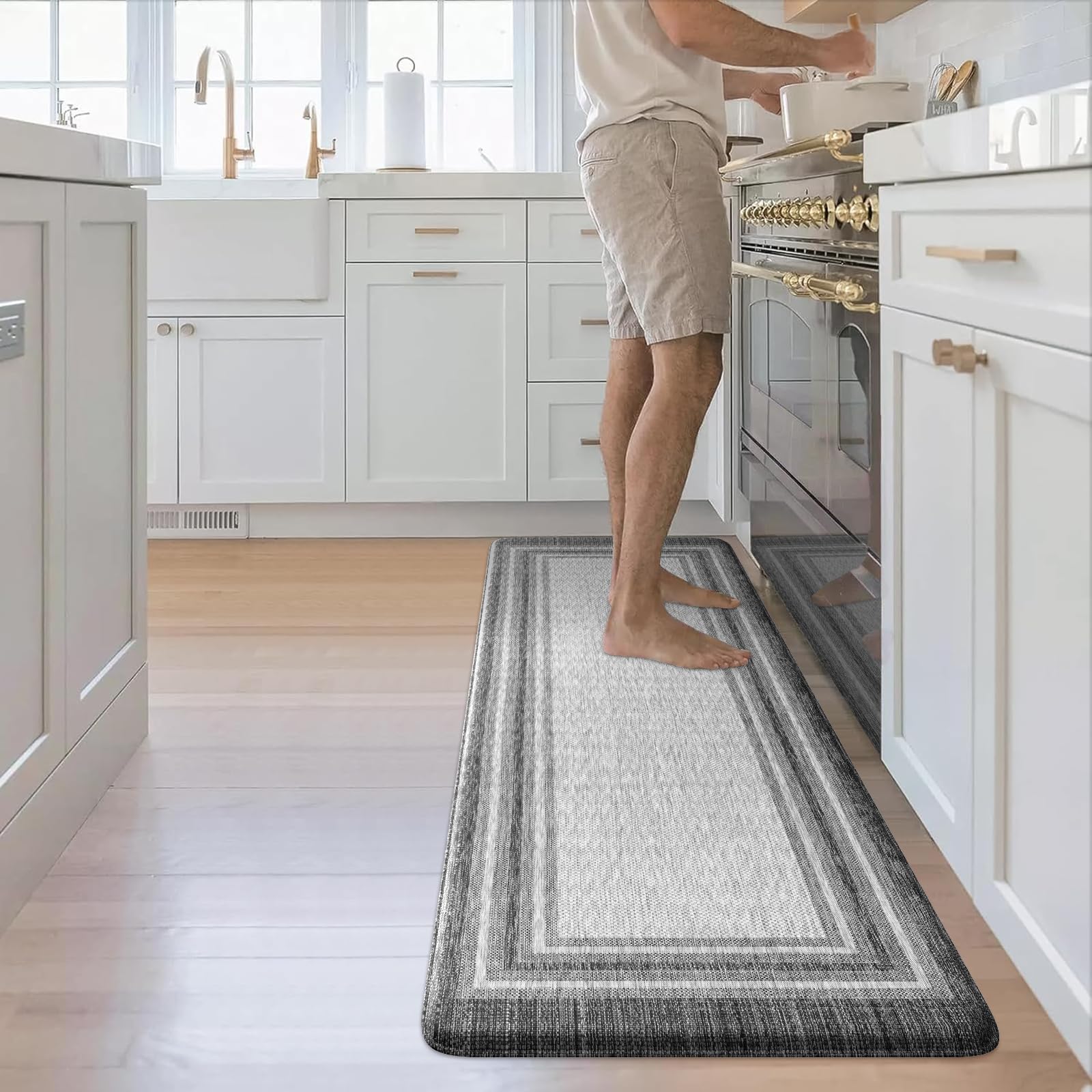 Amazon.com: KIMODE Anti Fatigue Kitchen Mat, Cushioned Farmhouse ...