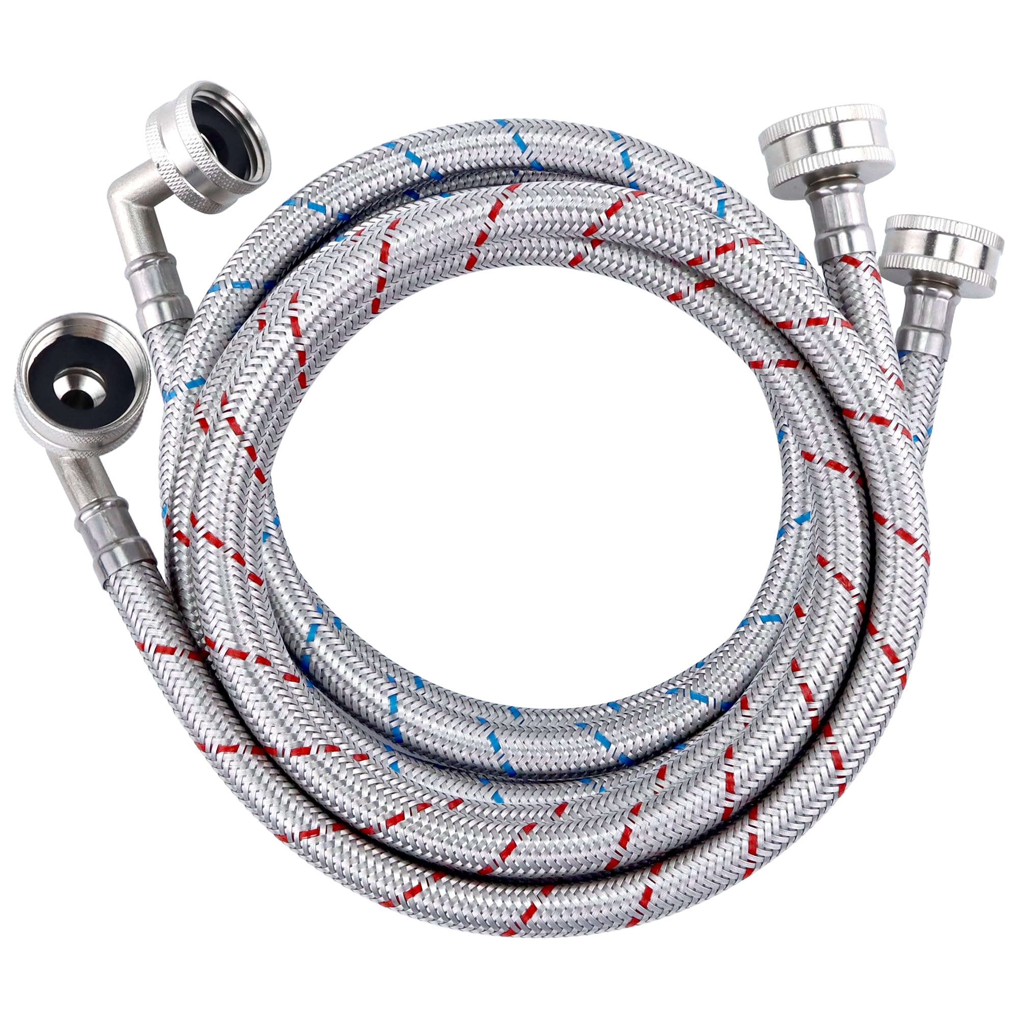 Amazon.com: Washer Hose 6ft,Stainless Steel Washing Machine Hose 6 Foot ...