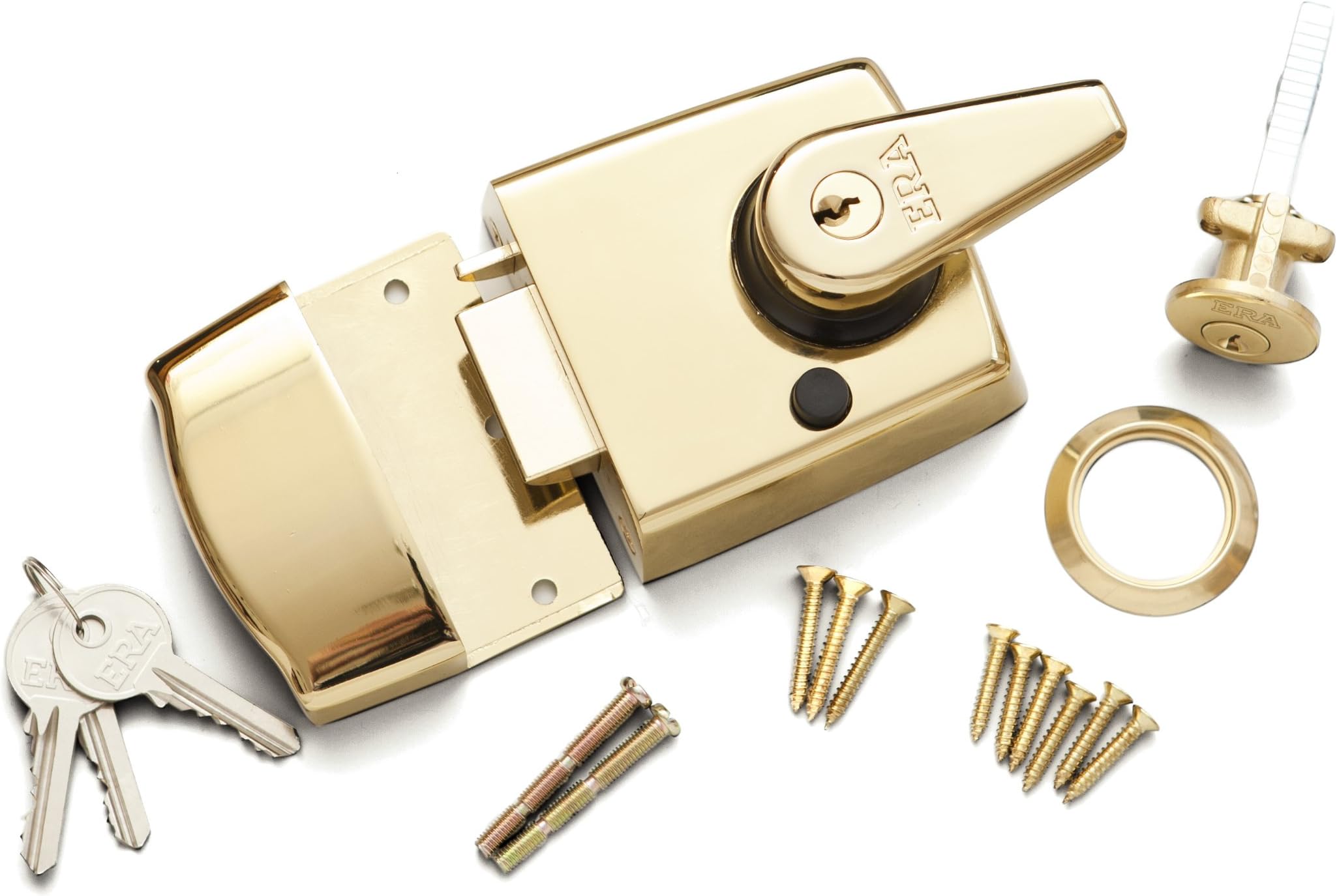 ERA 1830-31 40mm High Security BS Nightlatch - Brass Effect Body, Gold ...