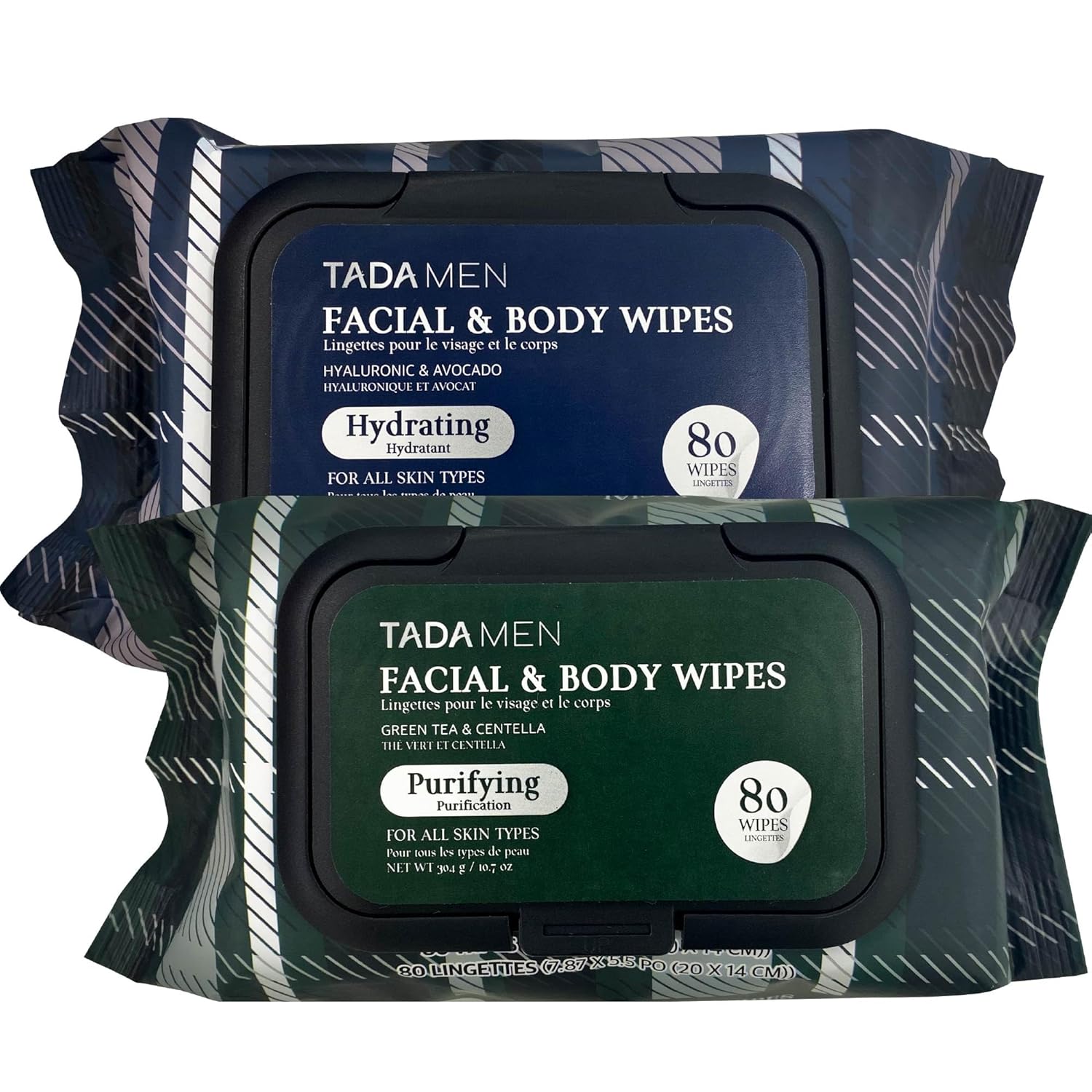 Amazon.com: TADA Men - Cleansing Face & Body Wipes for Adults, No Rinse ...