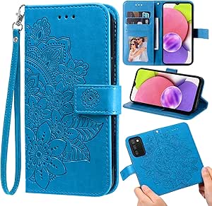 Amazon.com: Furill Compatible with Samsung Galaxy A03s US Version 5G2022 Wallet Case and Wrist ...