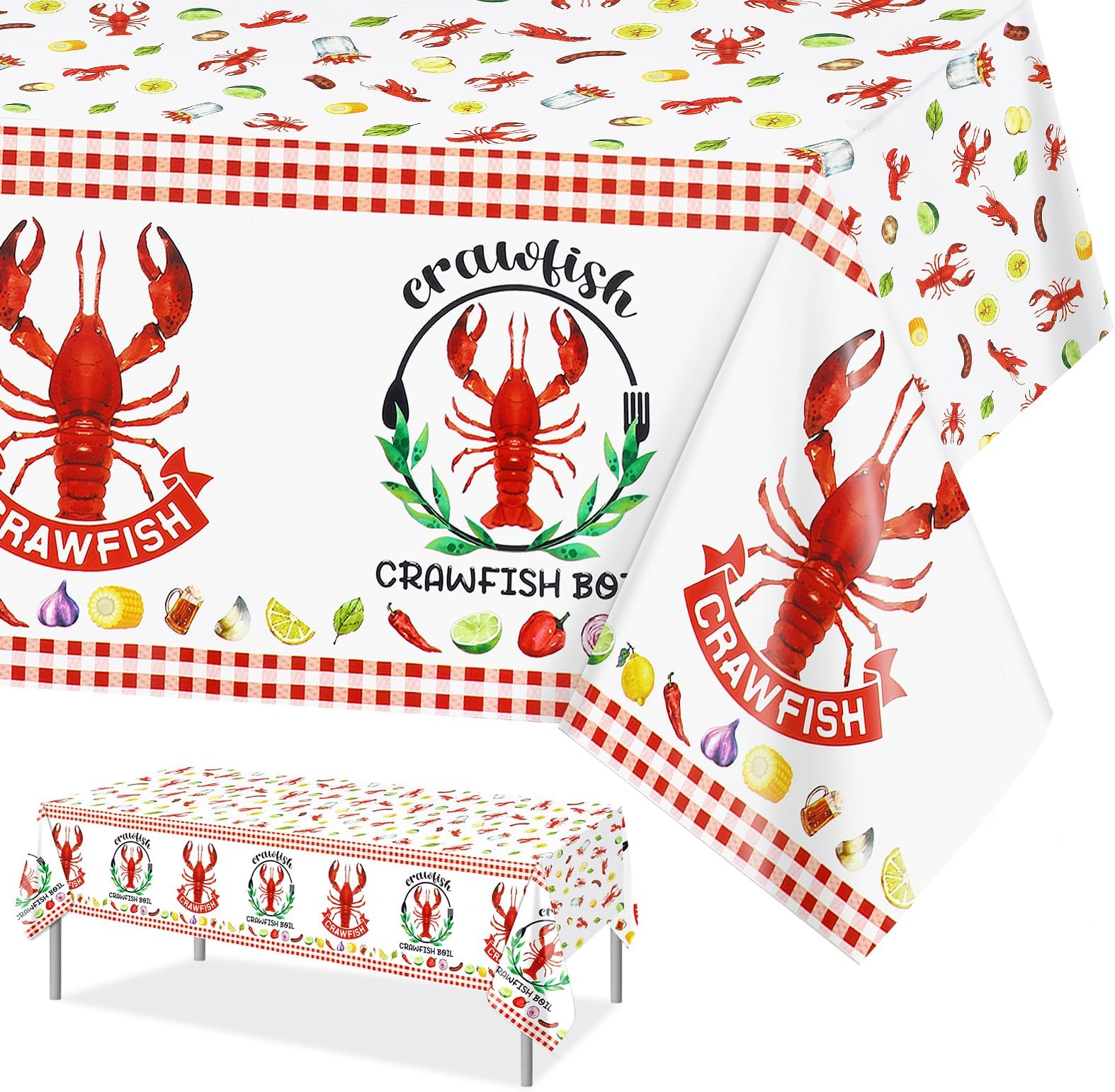 Amazon.com: PHOGARY Crawfish Boil Party Supplies - 1pcs Lobster ...