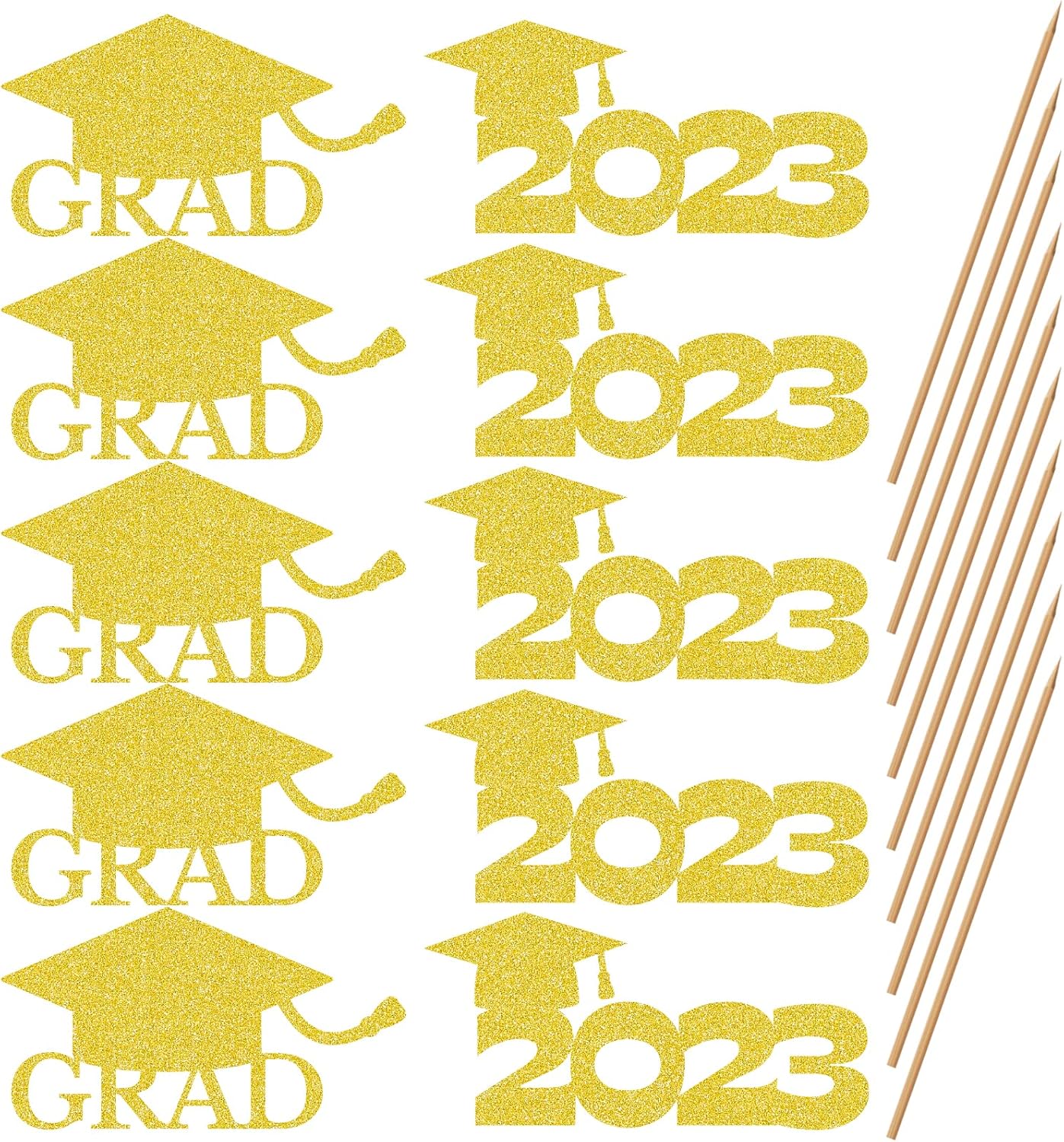 Amazon.com: 10pcs Graduation Cap Sticks for Centerpieces, Grad ...