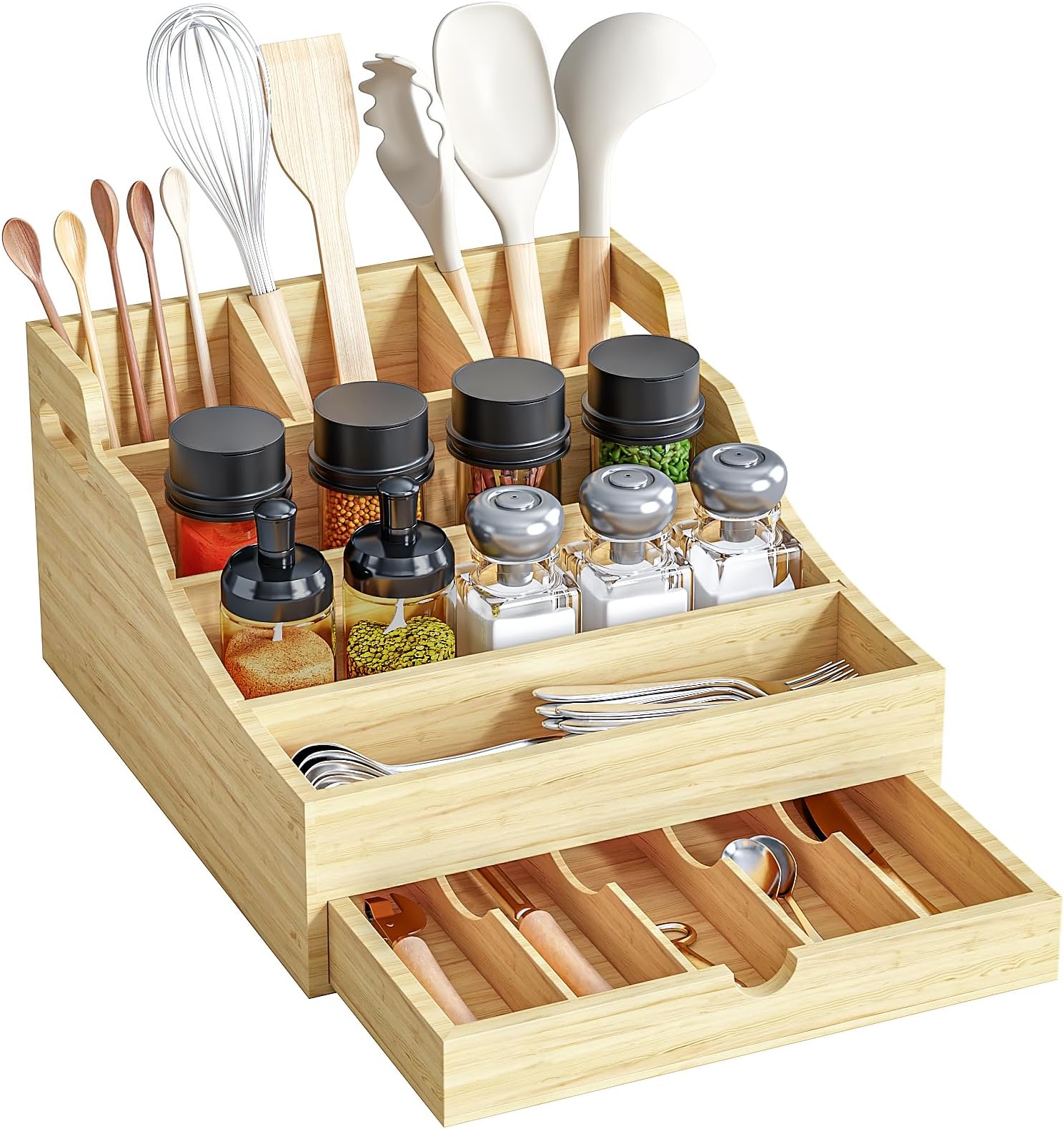 Amazon.com: BESSIO Kitchen Utensil Holder for Counter - Extra Large ...