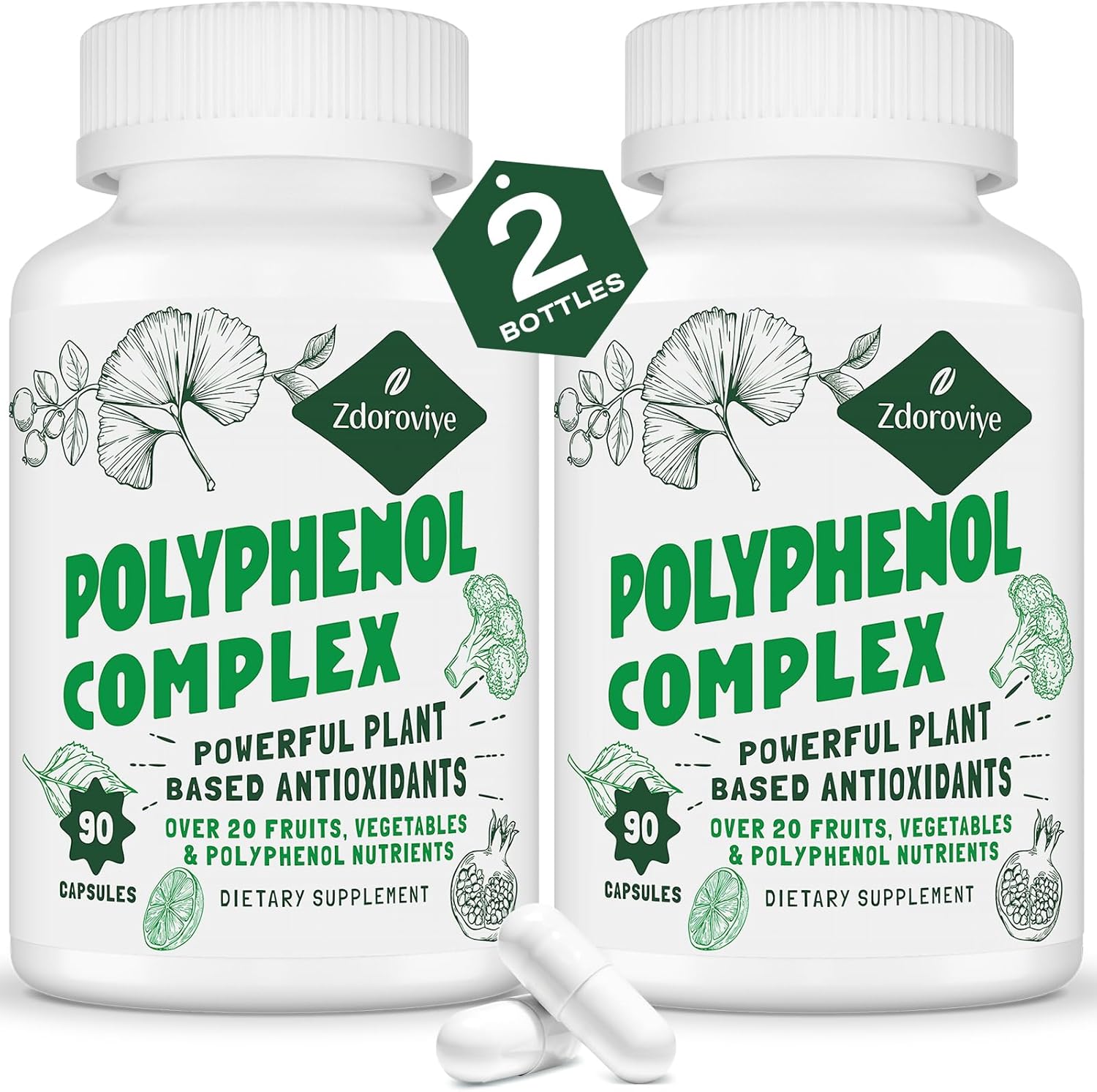 Amazon.com: 2250 MG Polyphenols Supplement Over 20 Fruits, Vegetables ...
