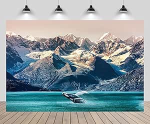 Amazon.com : CHNYWORK 7ftx5ft Alaska Landscape Backdrop Alaska Whale ...