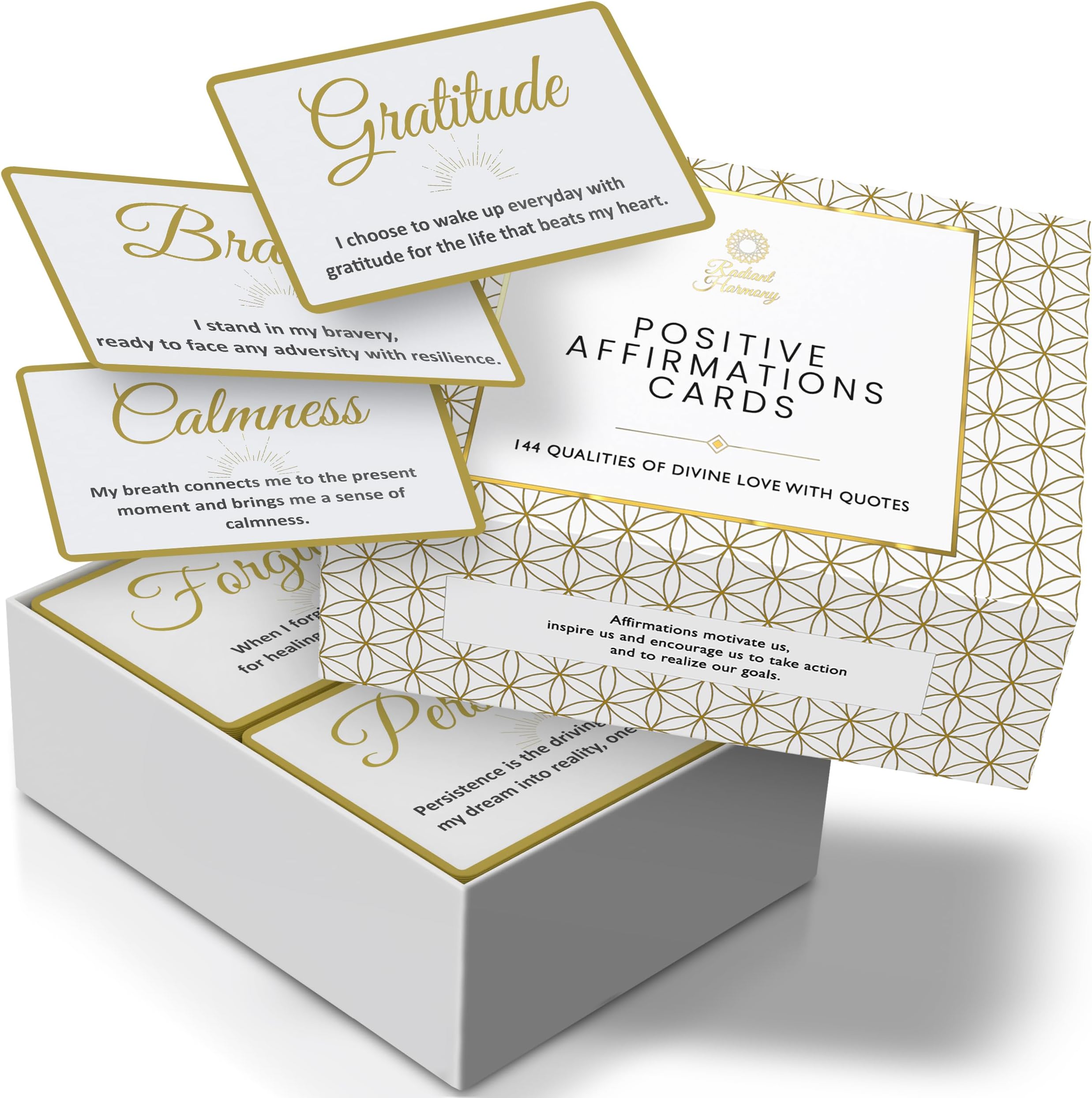 144 Daily Affirmation Cards for Women - Quality Focused Inspirational ...