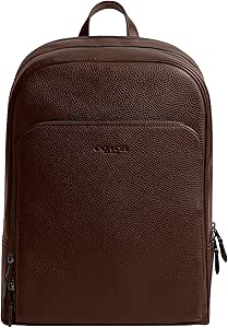 Amazon.com: Coach Men's Gotham Backpack in Pebble Leather, Maple, One ...