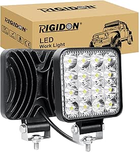 RIGIDON 2 Pcs Mini Faro da Lavoro Led, 3.3 Pollici 48W Spot Luci a Led, Fari di Profondità ...
