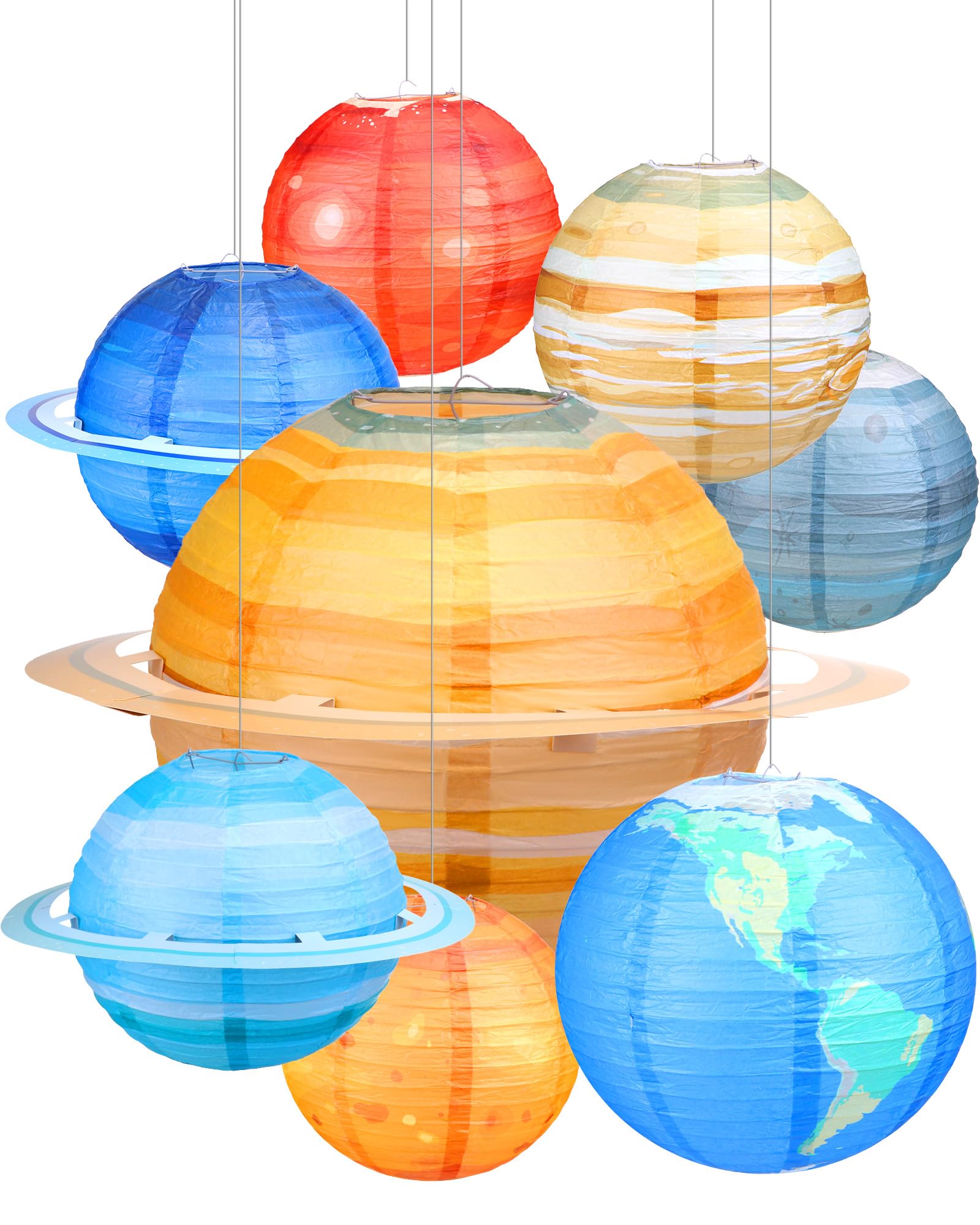 Snapklik.com : 24 Pcs 12 Inch Planet Paper Lanterns Outer Space Party ...