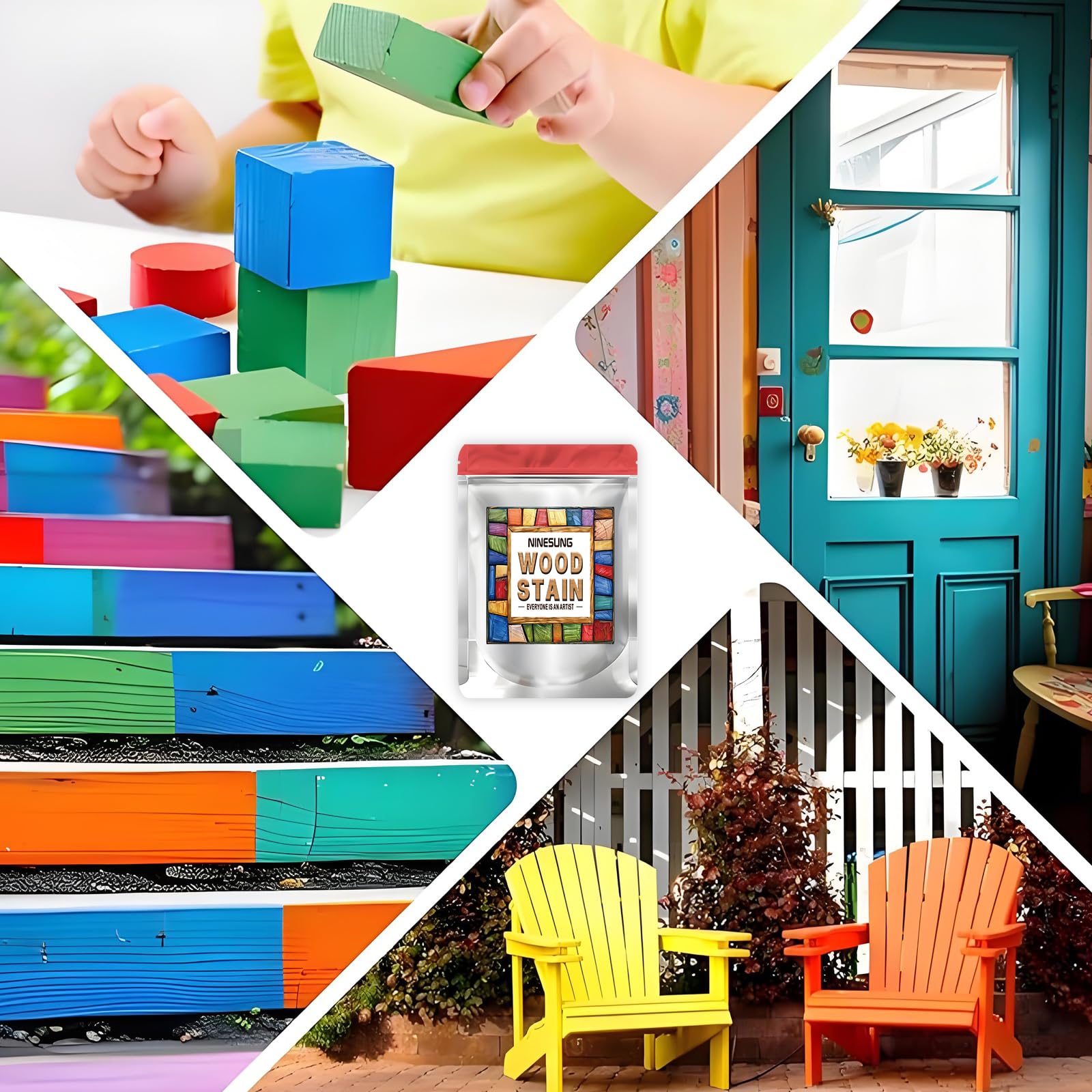 Snapklik.com : Ninesung Wood Stain Powder - 7 Colors/Set Wood Dye, Wood ...