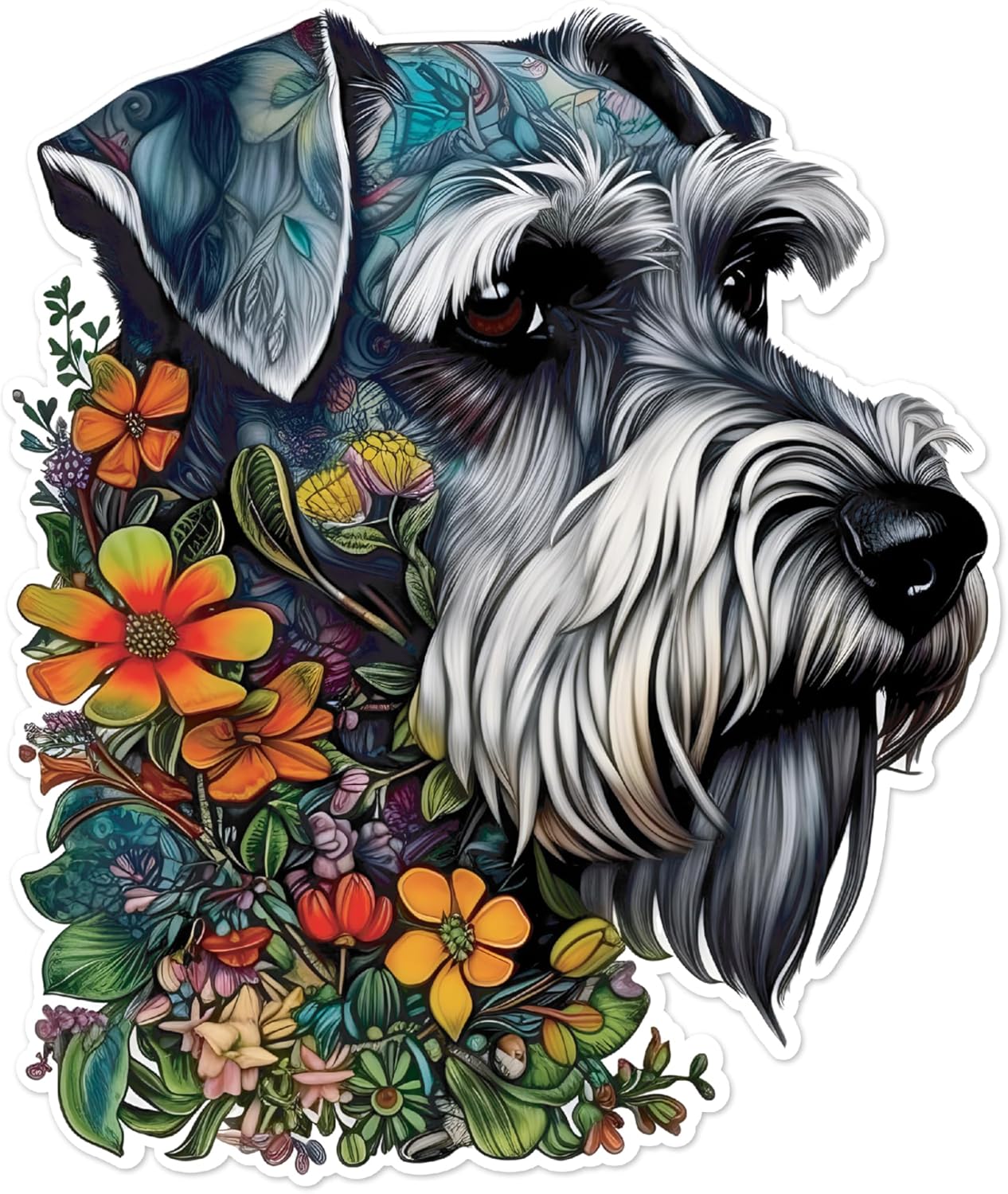 Amazon.com - Yoonek Graphics Miniature Schnauzer Dog Vinyl Decal ...