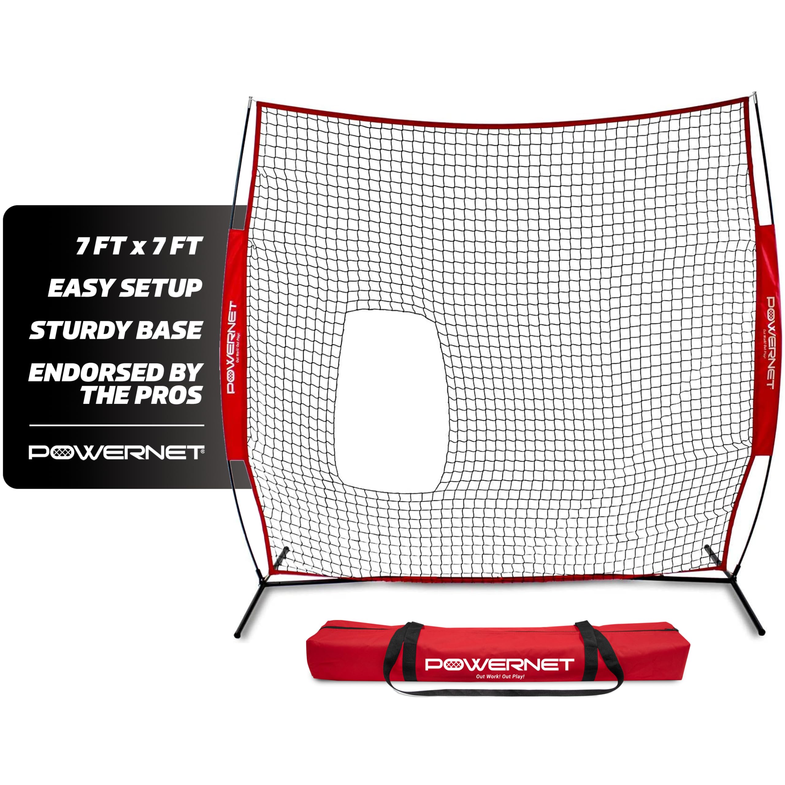 Snapklik.com : PowerNet 7x7 FT Pitch-Thru Protection Pitching Screen ...