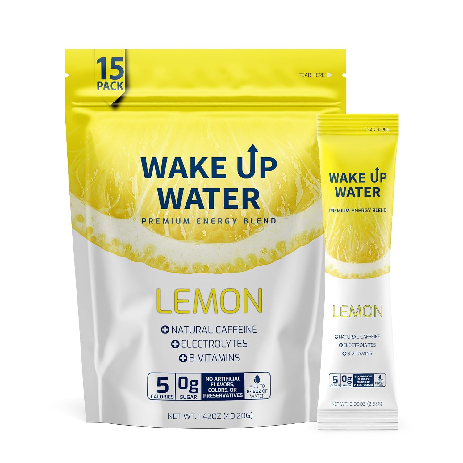 Amazon.com : Wake Up Water Energy + Hydration Mix – Lemon – Energy ...