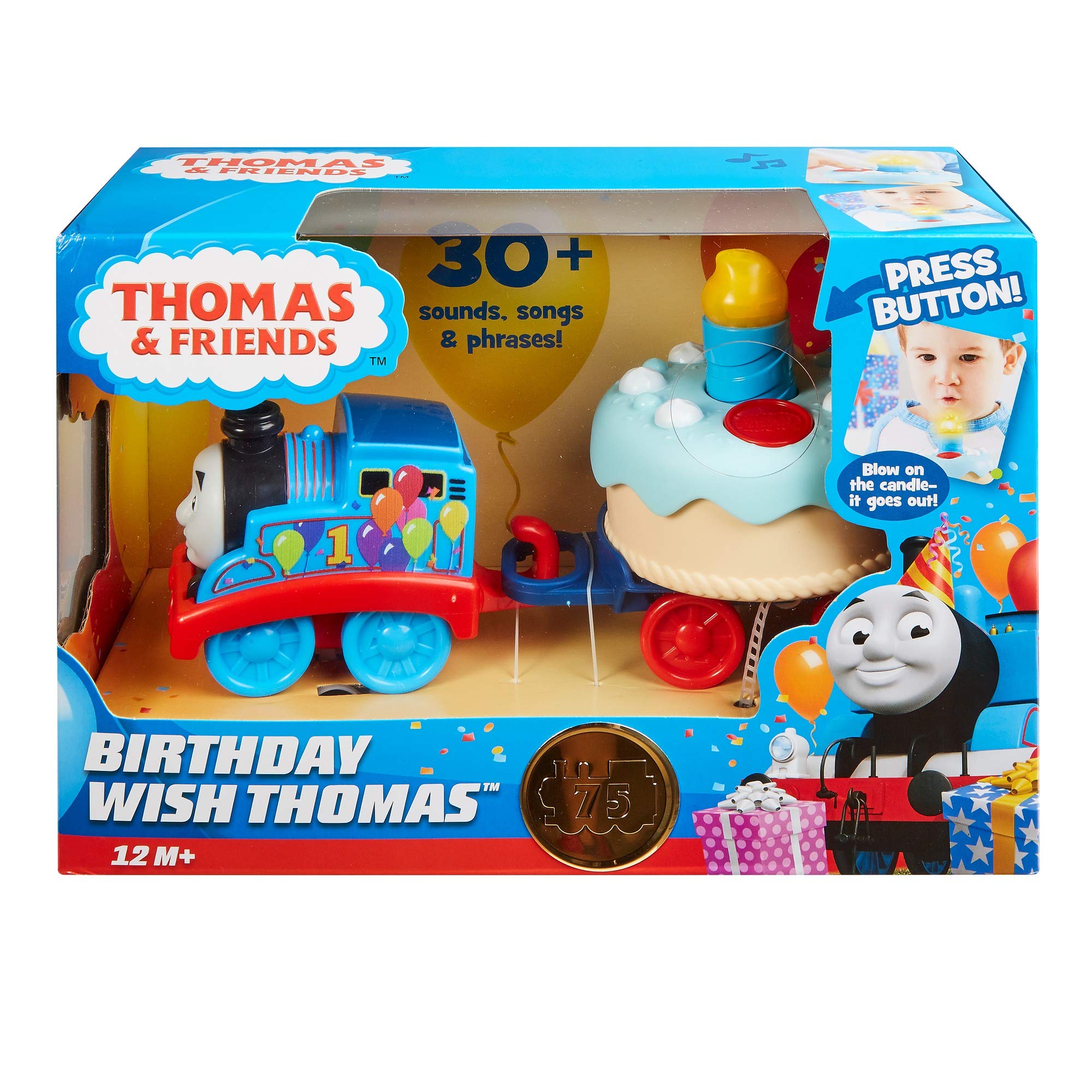 Buy Thomas & Friends Fisher-Price Birthday Wish Thomas, Musical Push ...