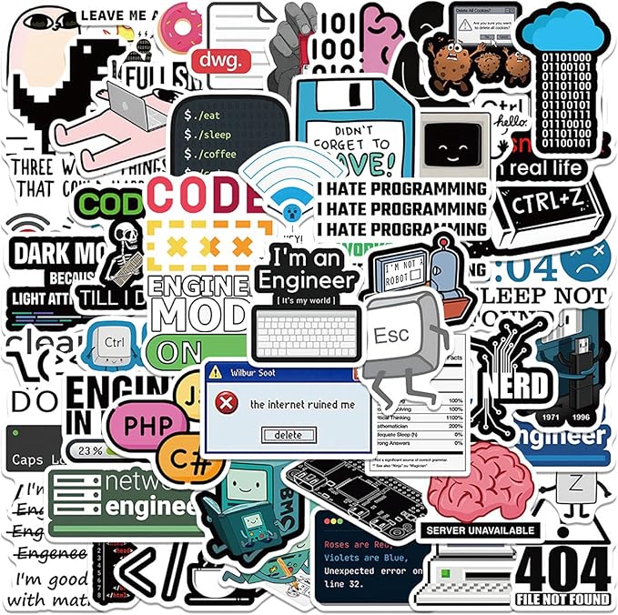 Amazon.com: 50PCS Programming Stickers Gifts for Developers Programmers ...