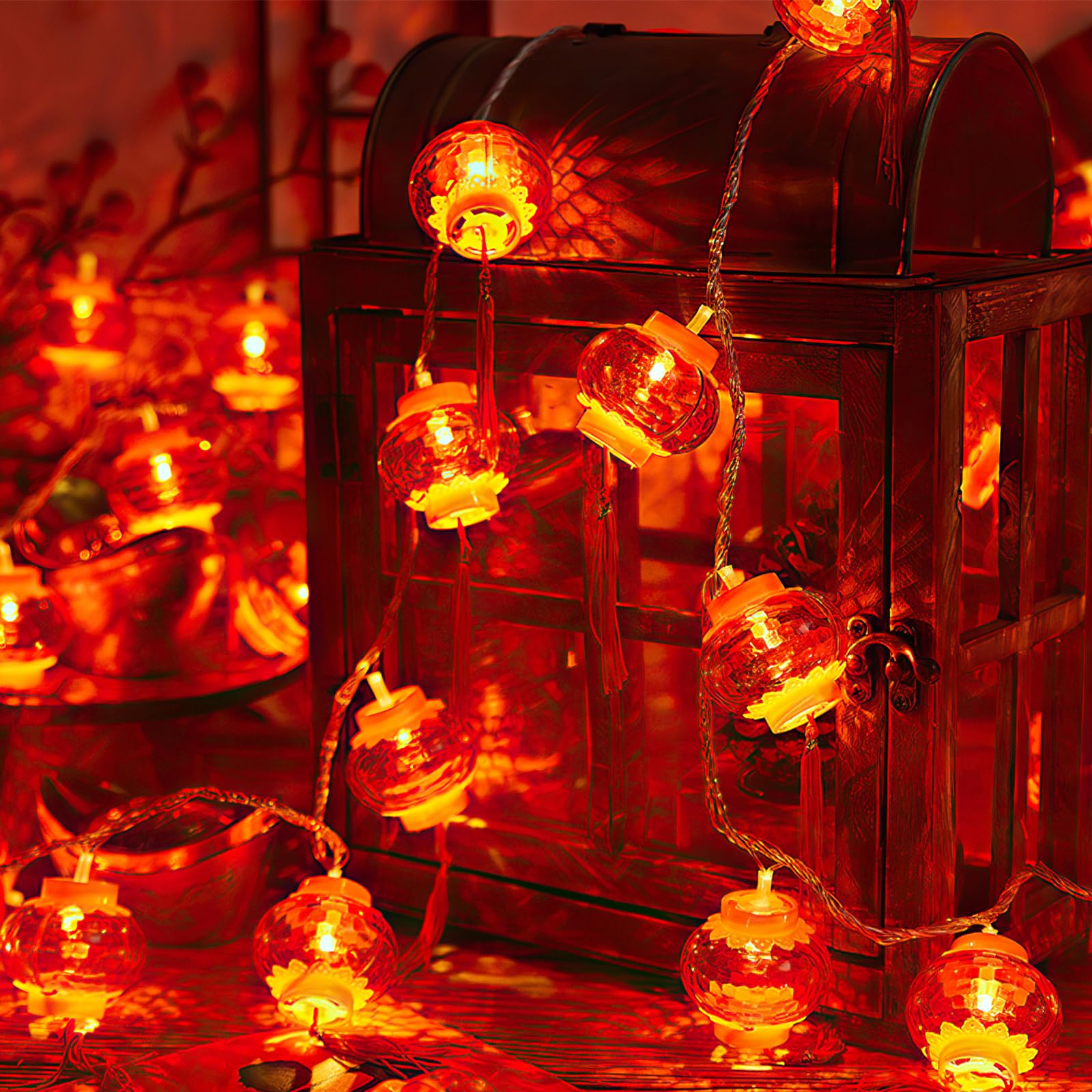 Red Electric Mini Lanterns
