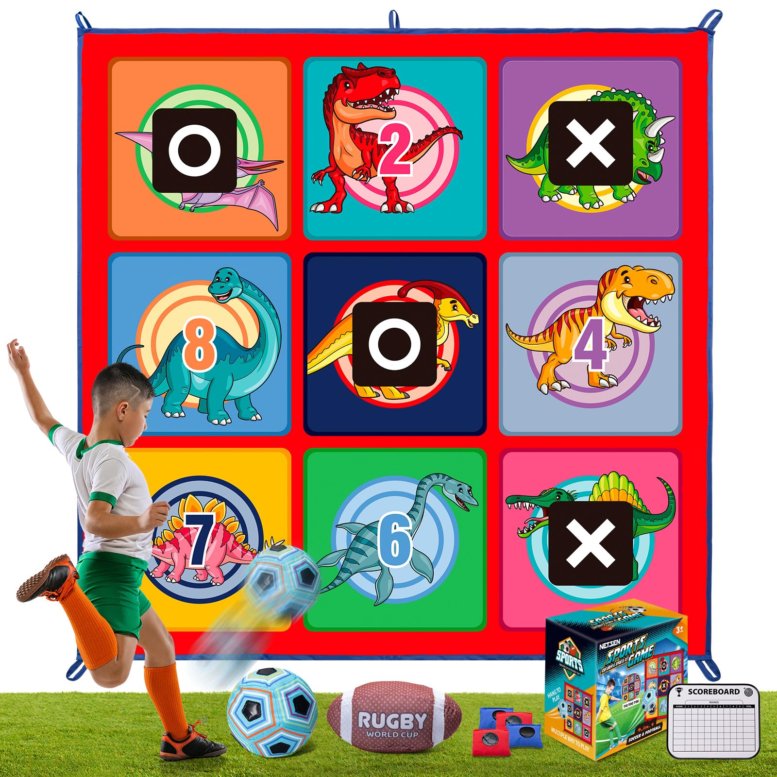 Amazon.com: Soccer Tic Tac Toe Game - Toy Gift for Boys Girls Age 3-8 ...
