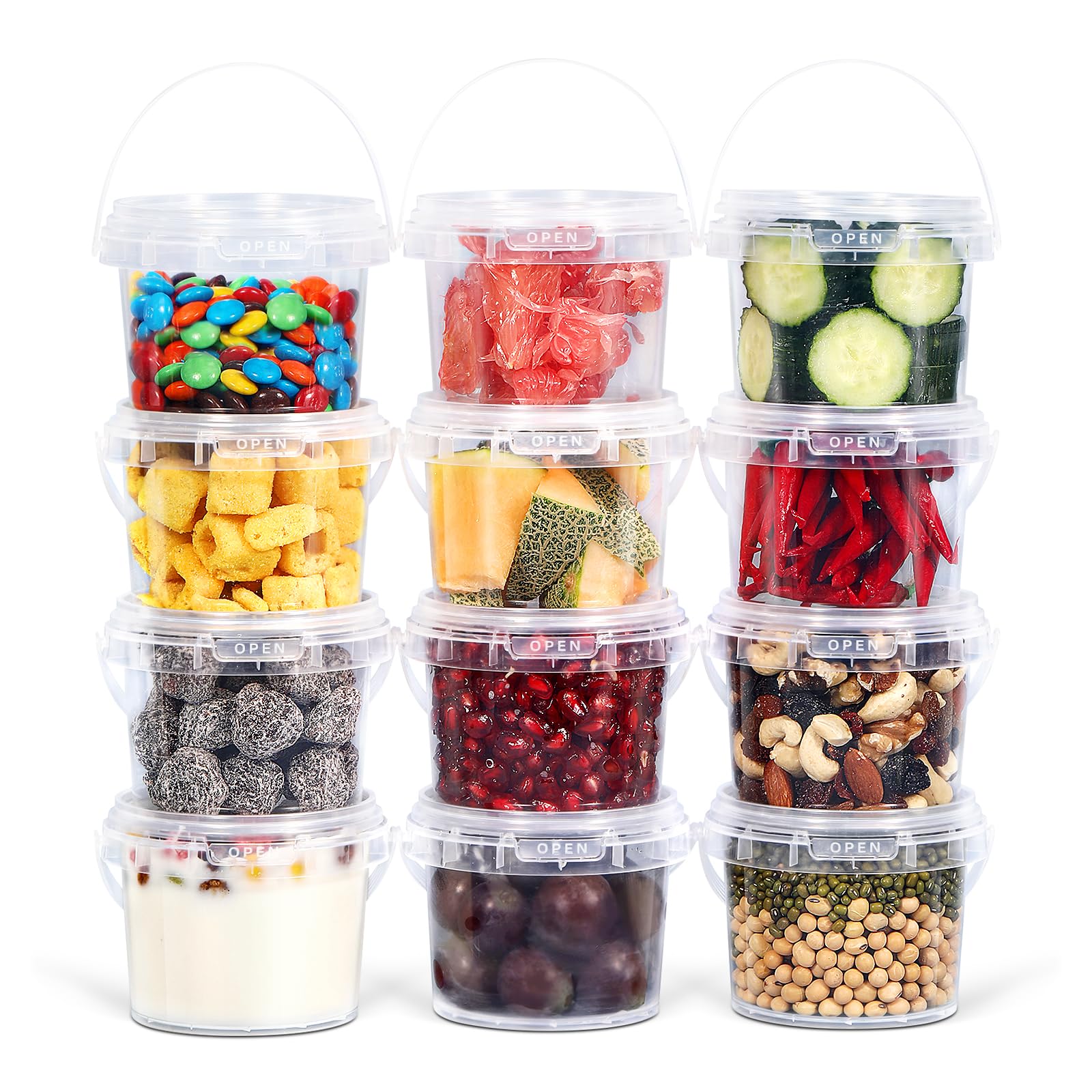 Amazon.com: UMETASS 10oz Food Storage Containers with Lids, 12 Set ...