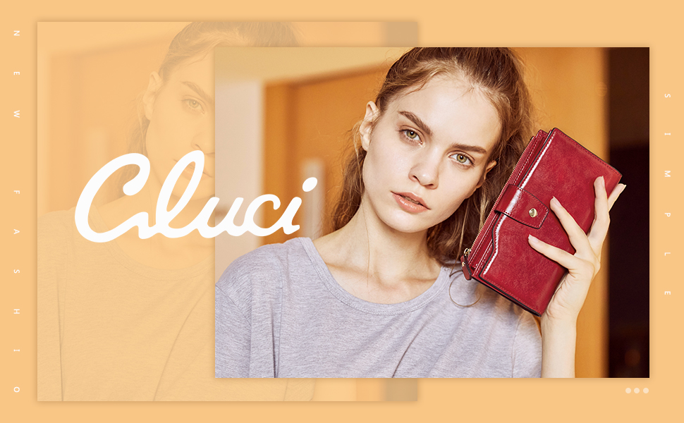 Watch CLUCI Oil Wax Leather Wallets for Women Large Clutch on Amazon Live