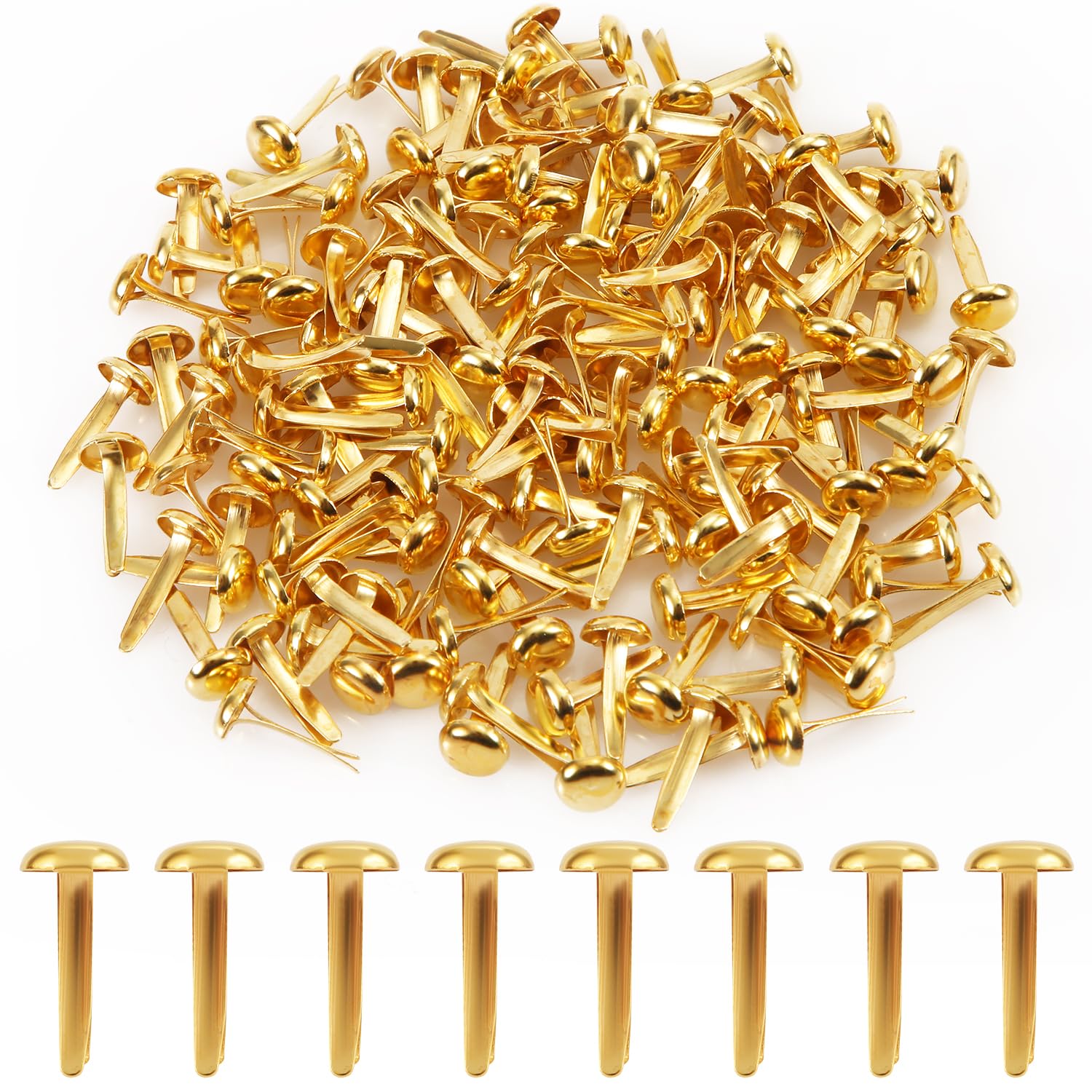 150pcs Paper Fasteners, Split Pins Mini Brad Round Fastener Small Paper ...