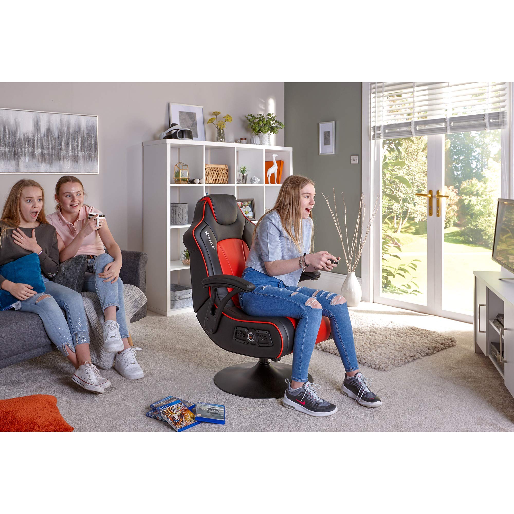 X-Rocker Torque 2.1 Gaming Chair with Speakers and Subwoofer, Built-In ...