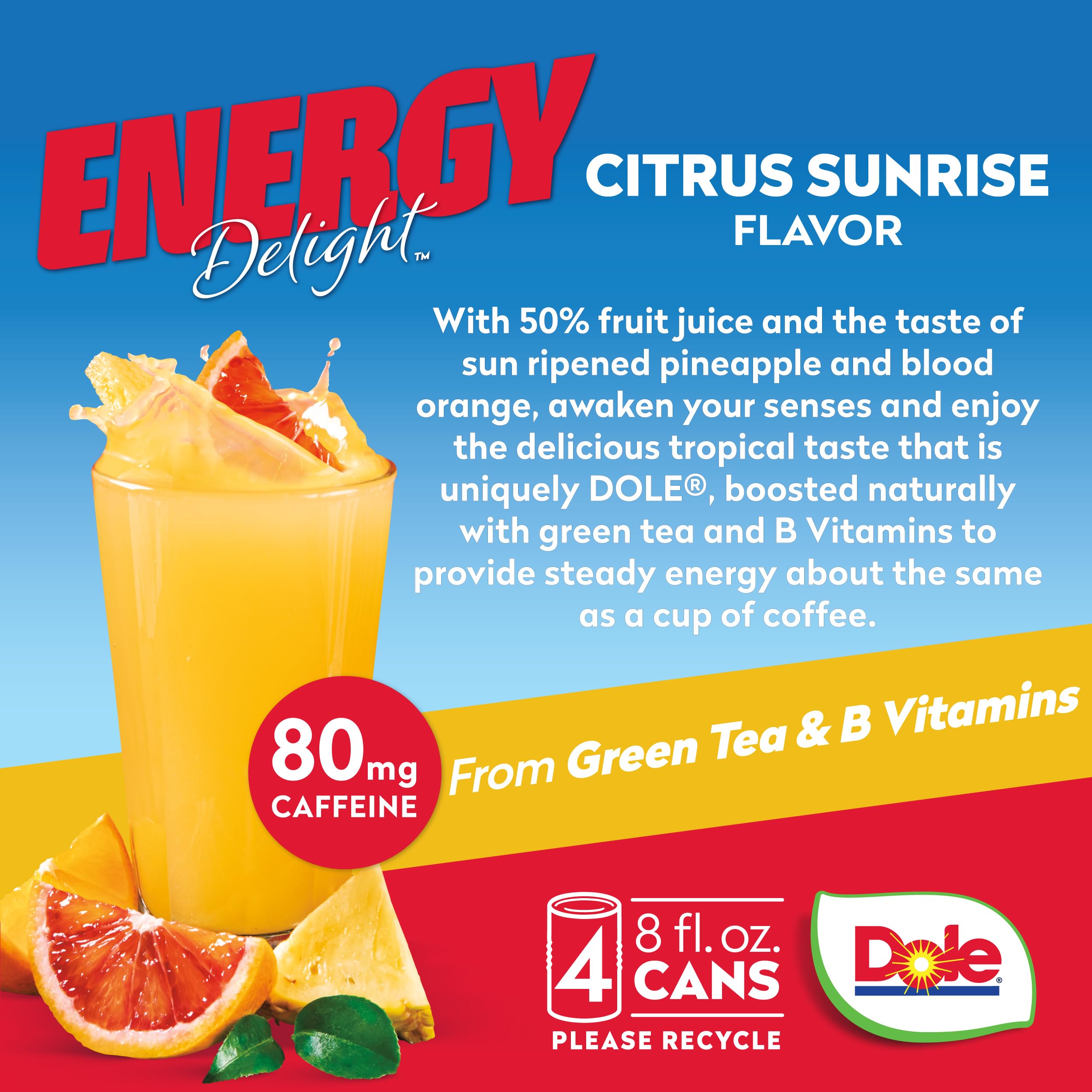 Snapklik.com : Dole Energy Delight Flavored Fruit Juice Drink, Citrus ...