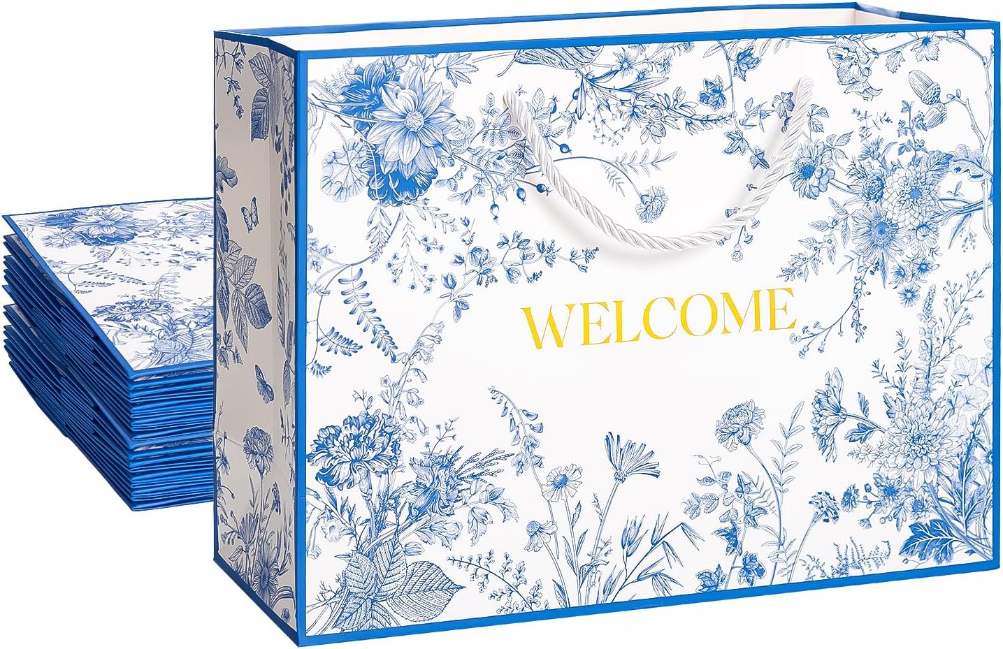 Amazon.com: Crisky 25 Pack Wedding Welcome Bags for Guests, Hotel Blue ...