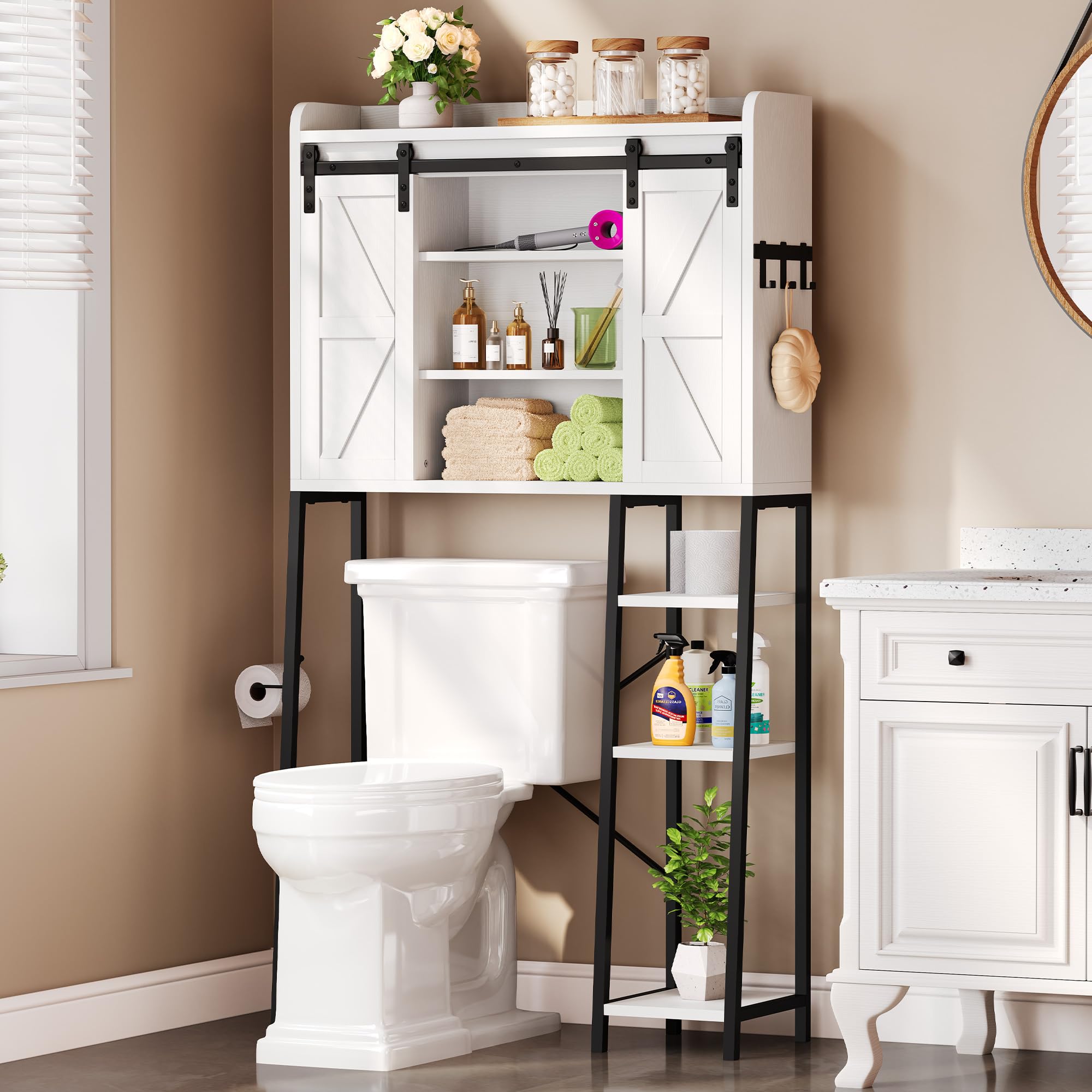 Amazon.com: YITAHOME Over The Toilet Storage Cabinet, Bathroom Shelves ...