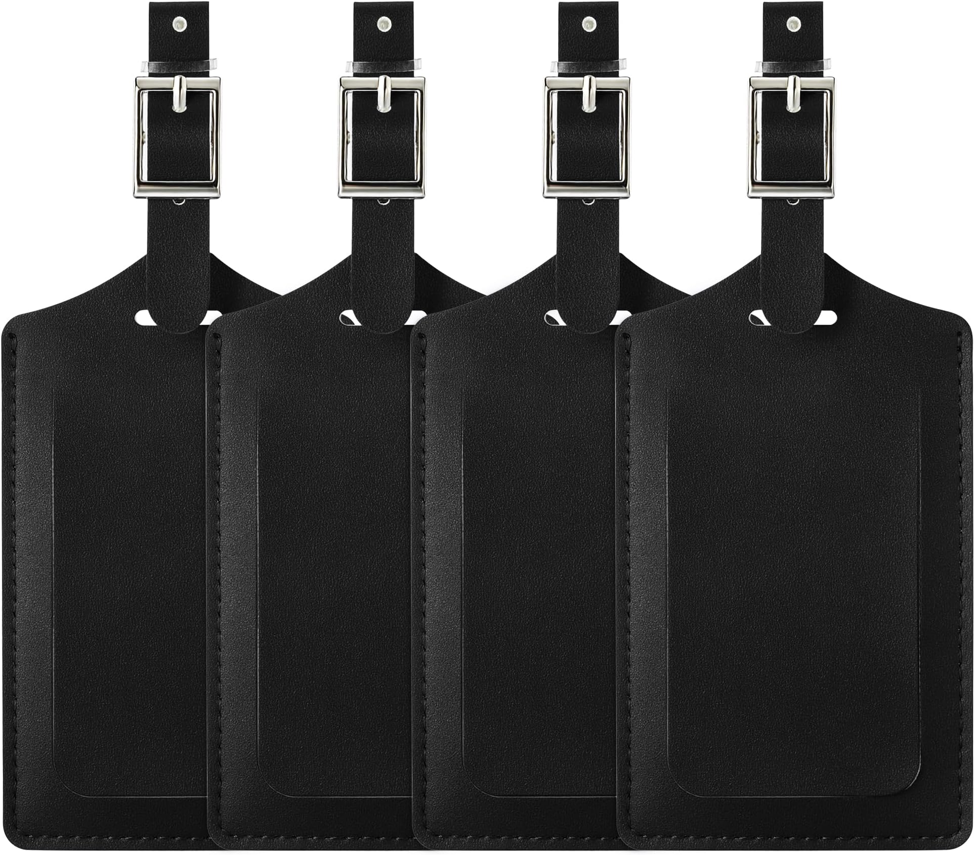 Amazon.com: FYY Luggage Tag - 2 Pack PU Leather Luggage Tags for Suitcases with Name ID Card ...