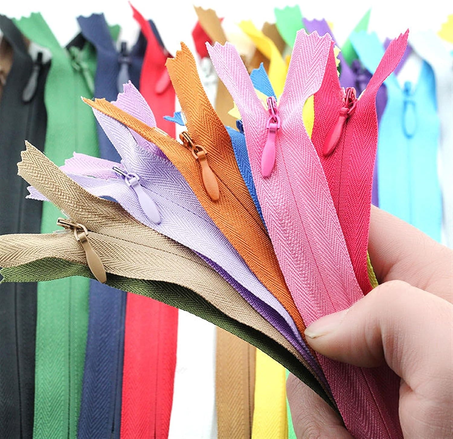 Amazon.com: Nylon Coil Zippers,Invisible Zippers, 3# 10pcs 18/25/30 Cm ...