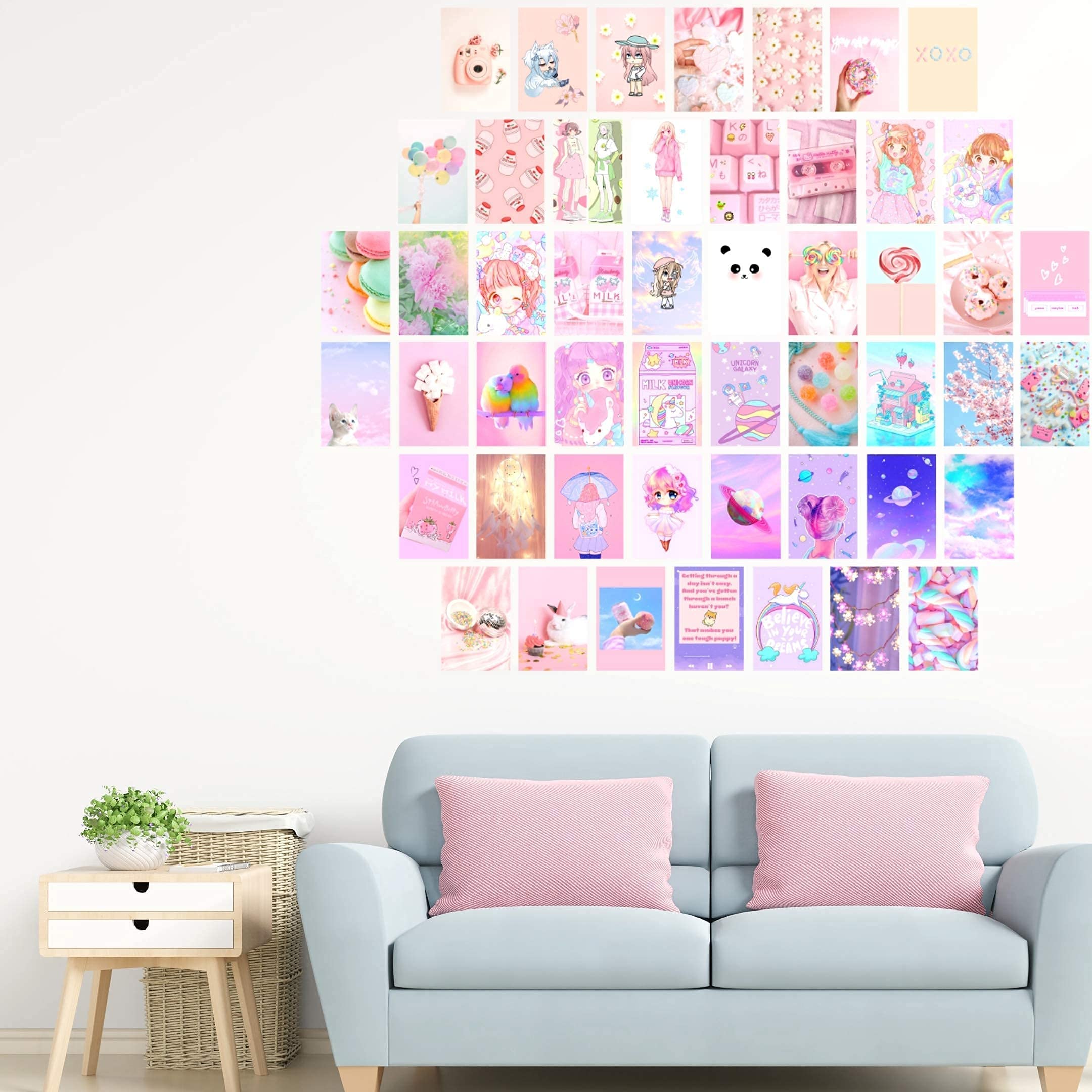 Buy JACK MEETS KATE 50pcs Kawaii Room Decor Pink Aesthetic Room Decor ...
