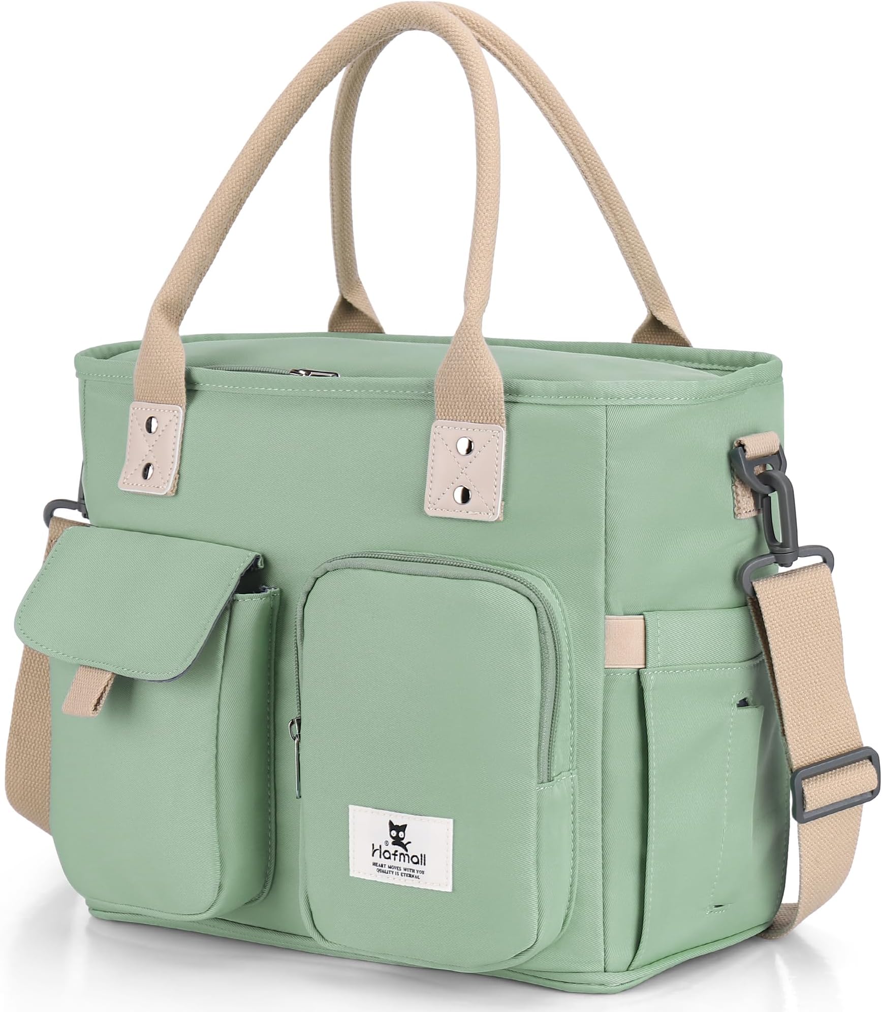 Amazon.com: Hafmall Large Insulated Lunch Bag for Women, Leakproof ...