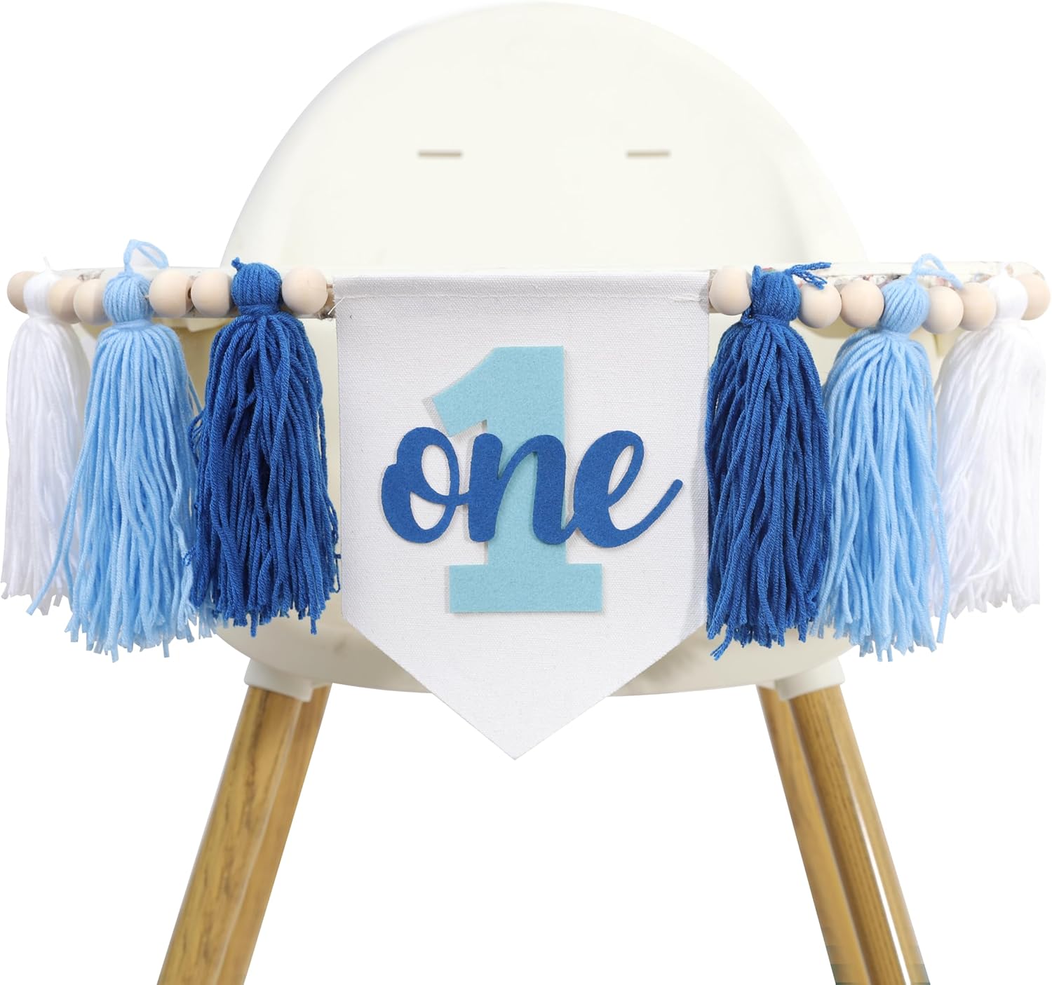 Amazon.com: Blue Tassel 1st Birthday High Chair Banner - First Birthday ...