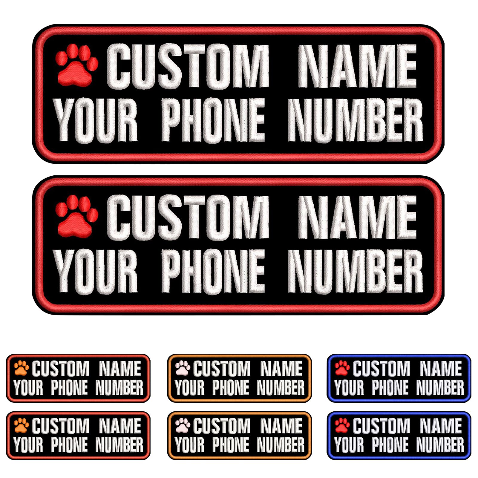 Amazon.com: 2Pcs Customized Name Patch, Personalized Removable Tactical ...