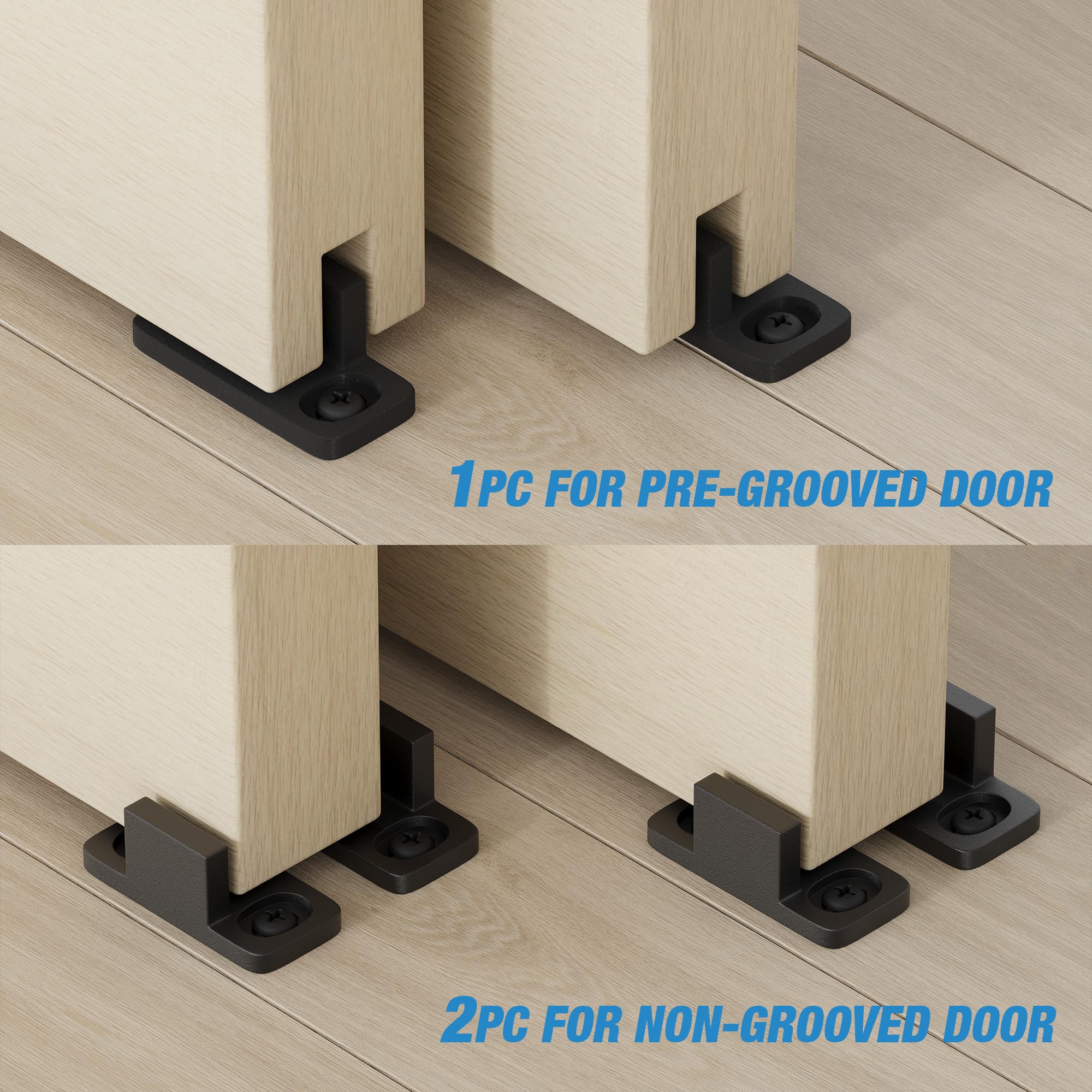Snapklik.com : Universal Sliding Barn Door Floor Guide Floor Mount Fit ...