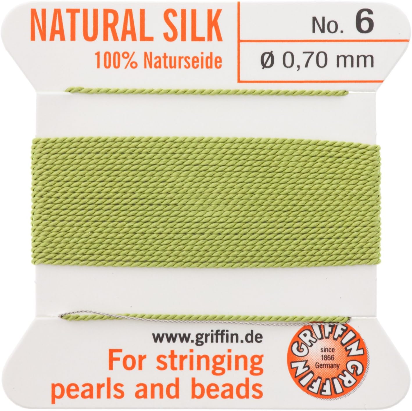 Amazon.com: 100% Silk Beading Thread, Jade Green, Size 6, 10 Pack | BDC ...