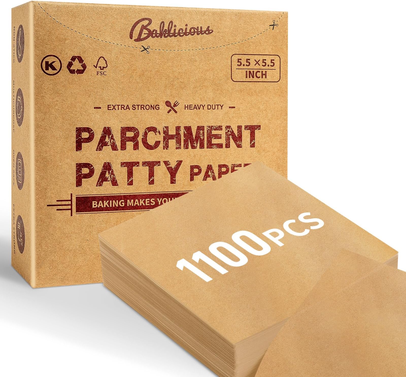 Amazon.com: Juvale 1000 Sheets Precut 4x4 Parchment Paper Squares, Bulk ...