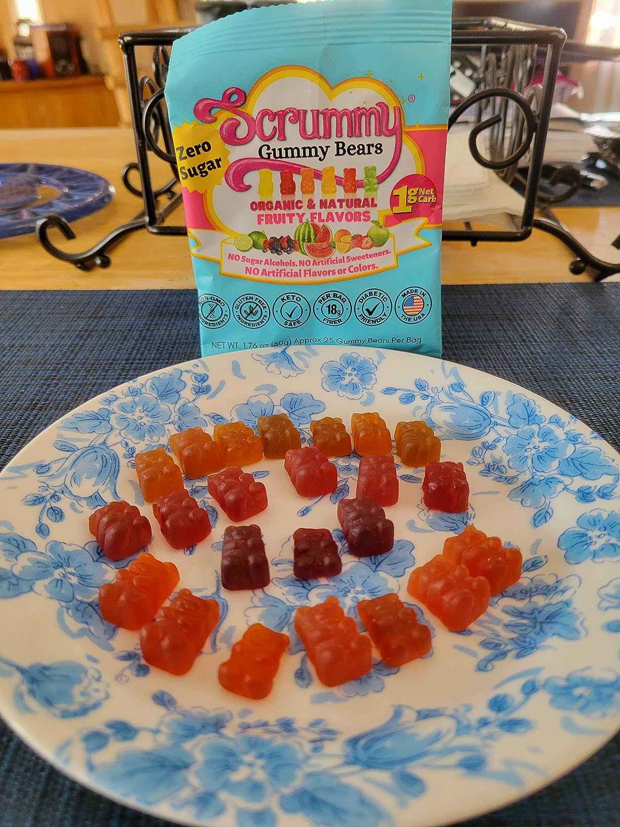 Amazon.com : Scrummy Sugar Free Gummy Bears - Organic Gummy Snacks for Kids and Adults - Sugar ...