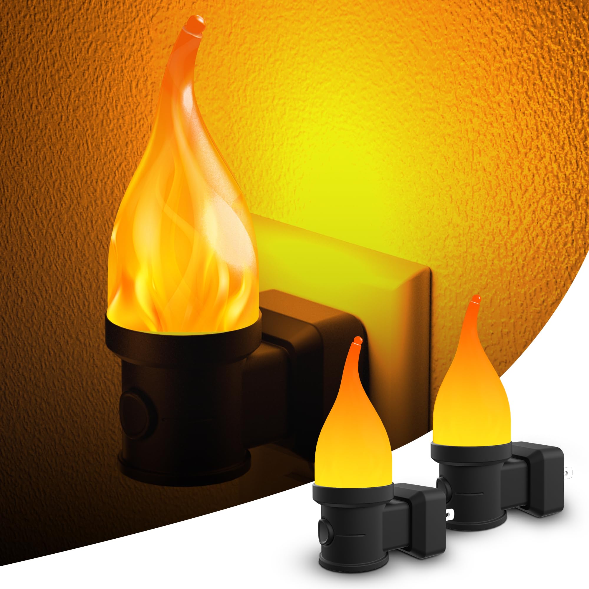 UNILAMPRO Night Light Plug in, Candle Night Light Plug in with Light ...